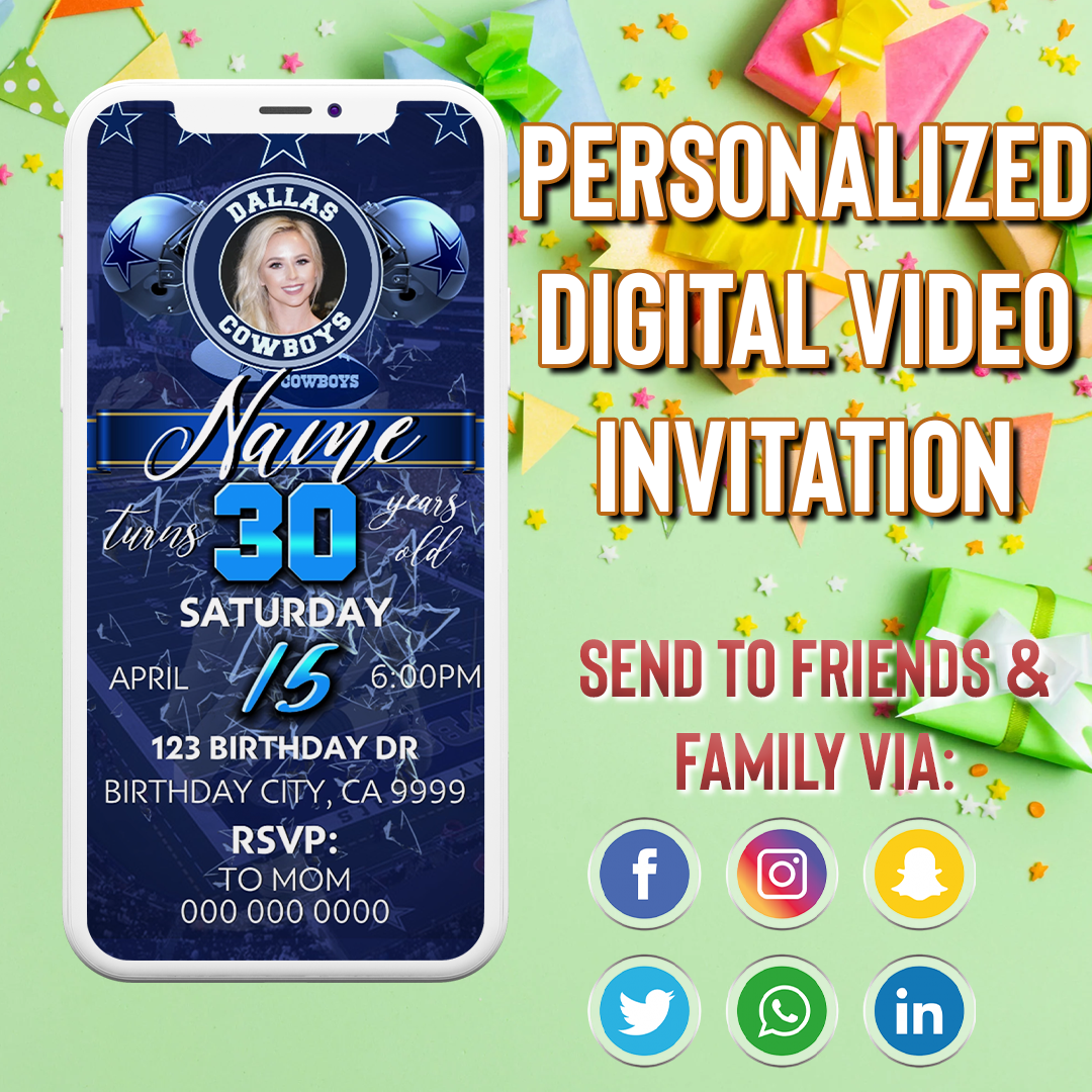 Football birthday invitation with picture, Football invitati | Inspire ...