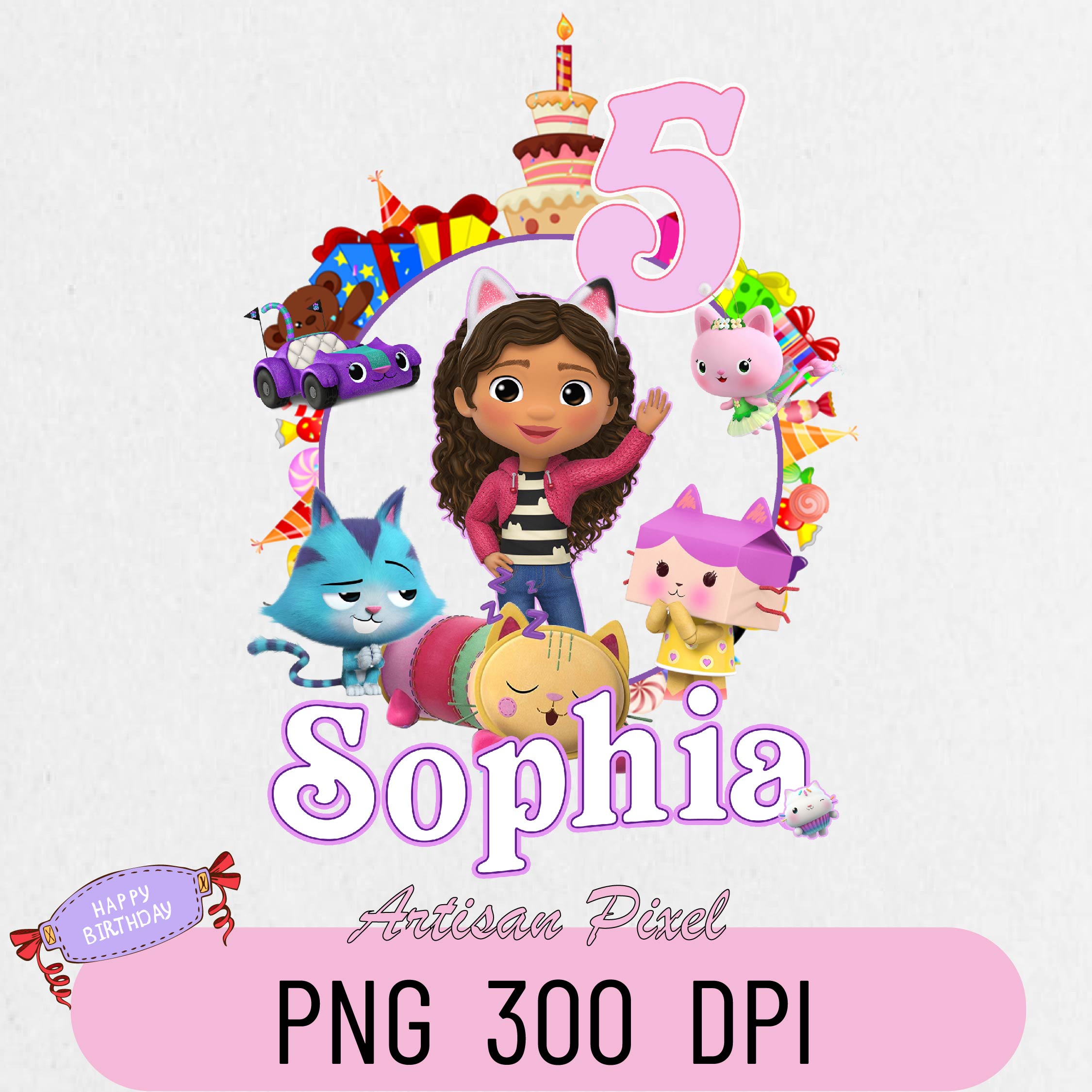 Personalized Png kids, Gift Birthday Png, Dollhouse Inspired | Inspire ...