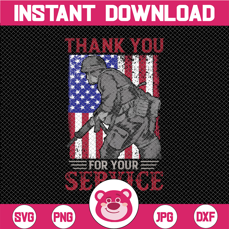 Thank You For Your Service PNG for sublimation DXF , Memoria | Inspire ...
