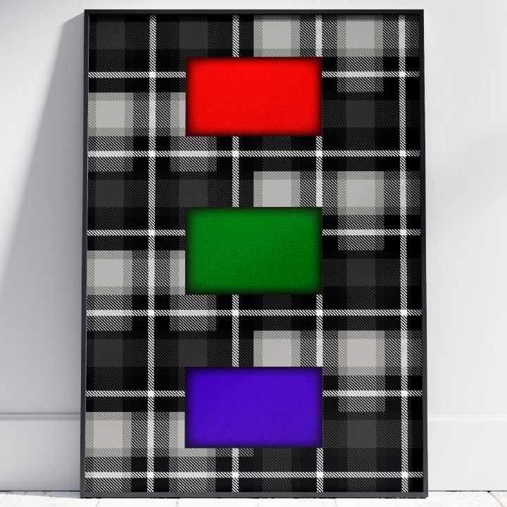 Checkered Wall Art Abstract Squares Painting by Stainles | Inspire Uplift