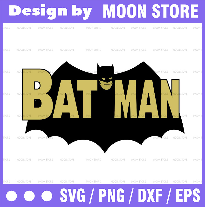 Batman Bat Man Super Hero Emblem Logo SVG, Super Dadman Bat | Inspire ...