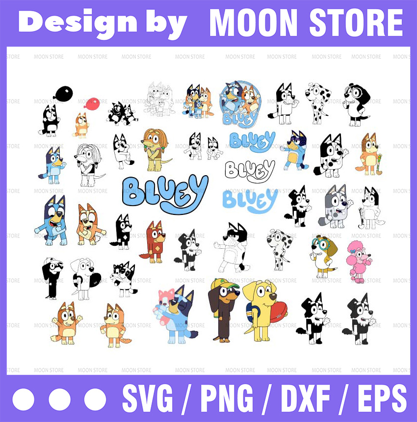 40 Designs Bluey SVG Bundle | Bluey svg | Bluey birthday | B | Inspire ...
