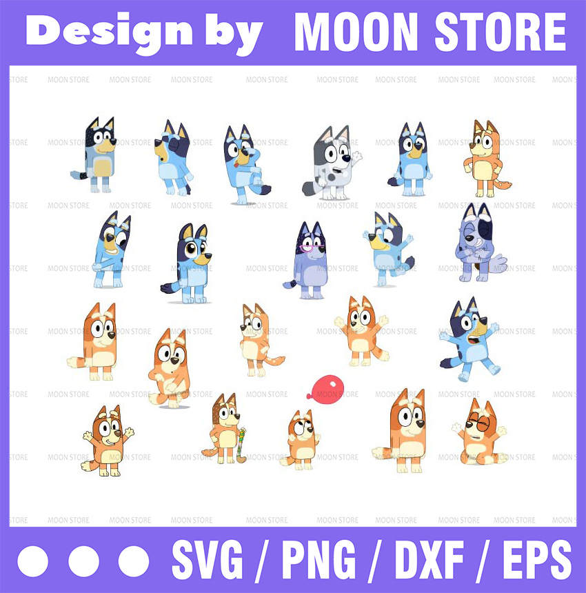 21 Designs Bluey SVG Bundle | Bluey svg | Bluey birthday | B | Inspire ...