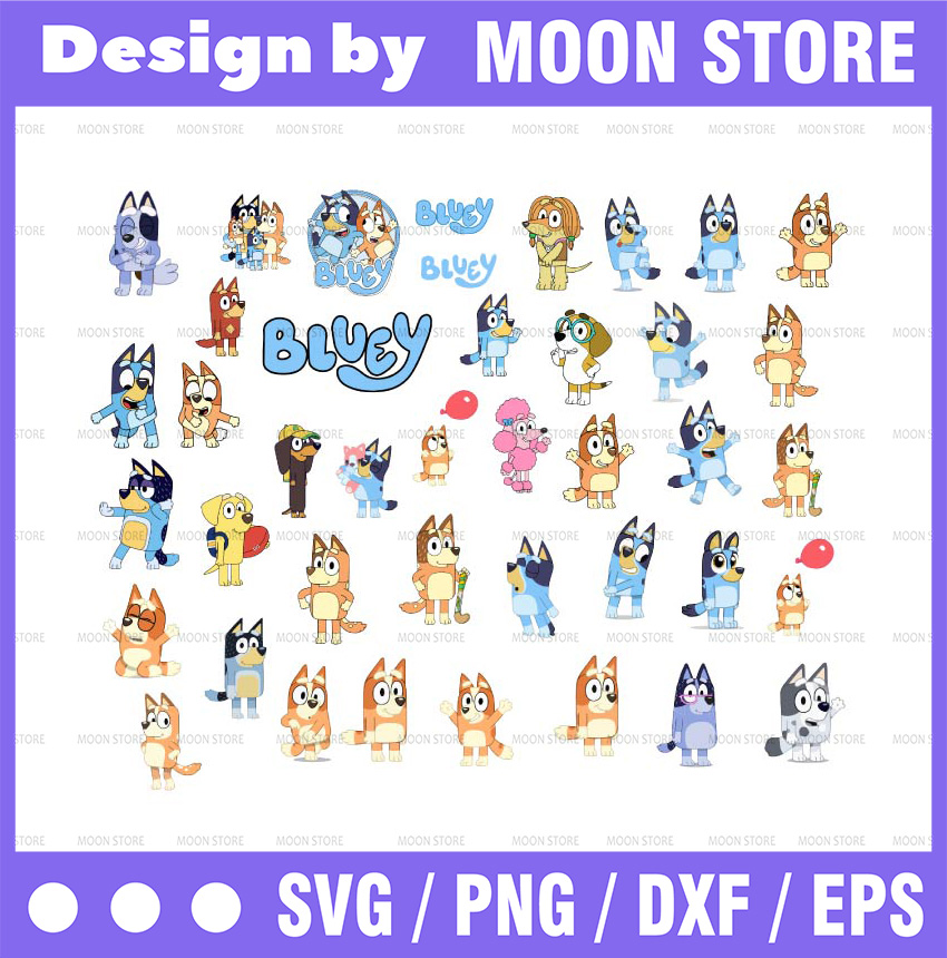 40 Designs Bluey SVG Bundle | Bluey svg | Bluey birthday | B | Inspire ...