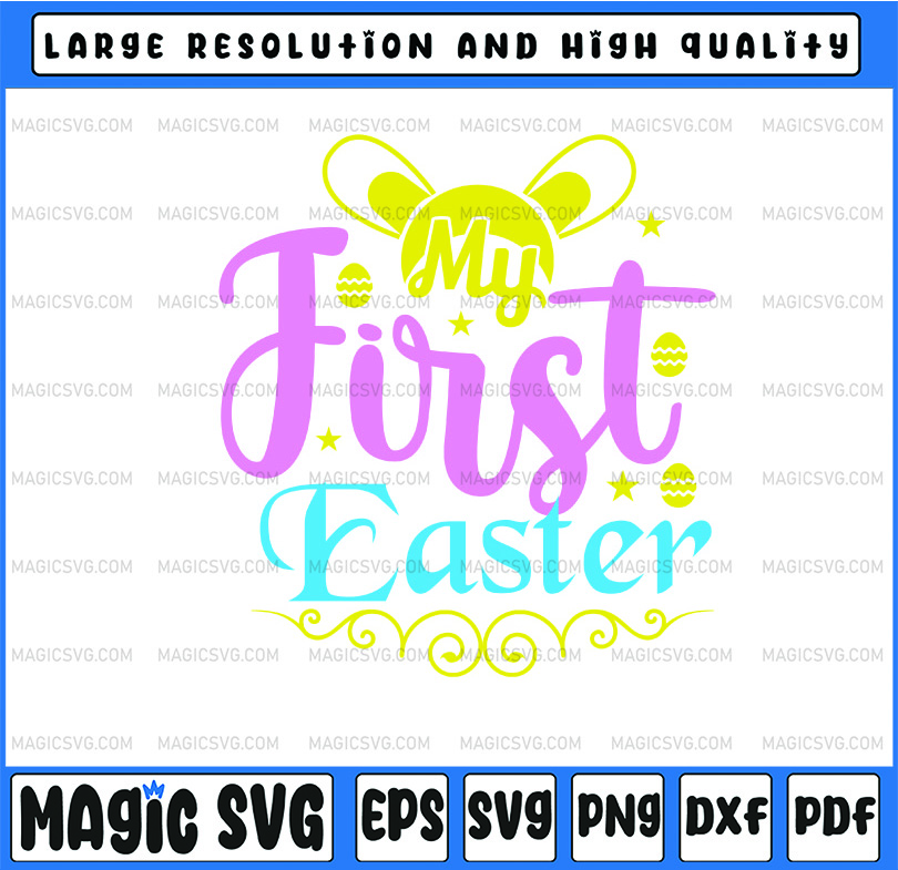My 1st Easter Svg ,Easter Svg,Bunny Svg, Easter egg svg Cut | Inspire ...