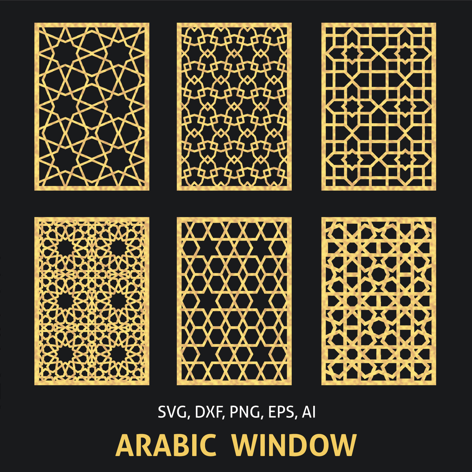 Moroccan geometric patterns, SVG, DXF cut files - Inspire Uplift