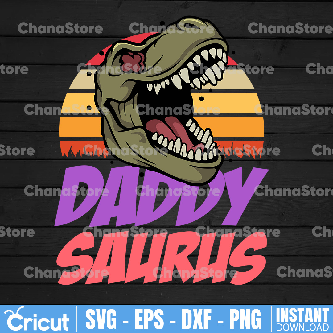 Daddy Saurus Svg, Dinosaur Father's Day Svg, T-Rex Dinosaur | Inspire ...