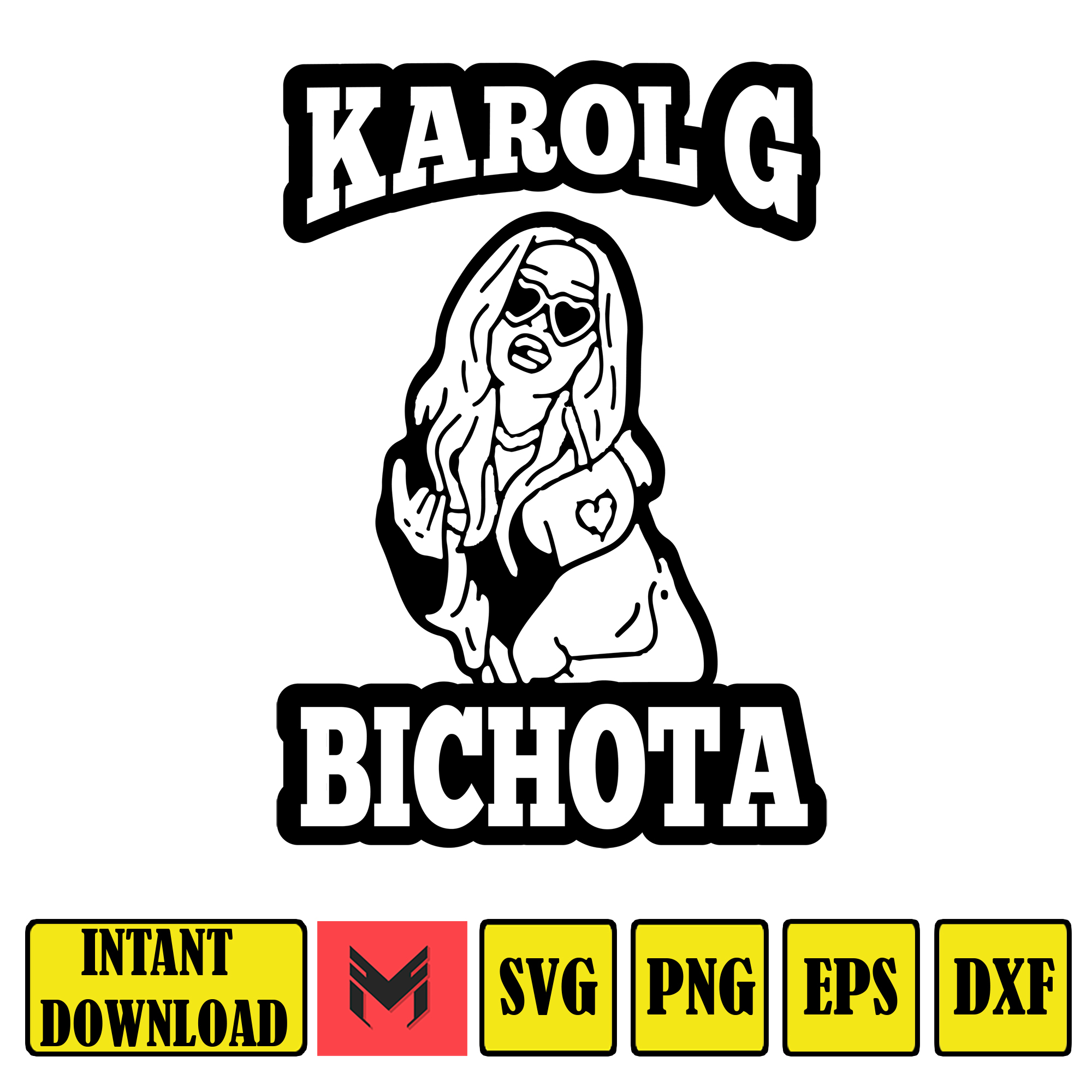 Karol G PNG SVG Mega, Karol G Alphabet Svg, Maana Ser Bonito - Inspire ...