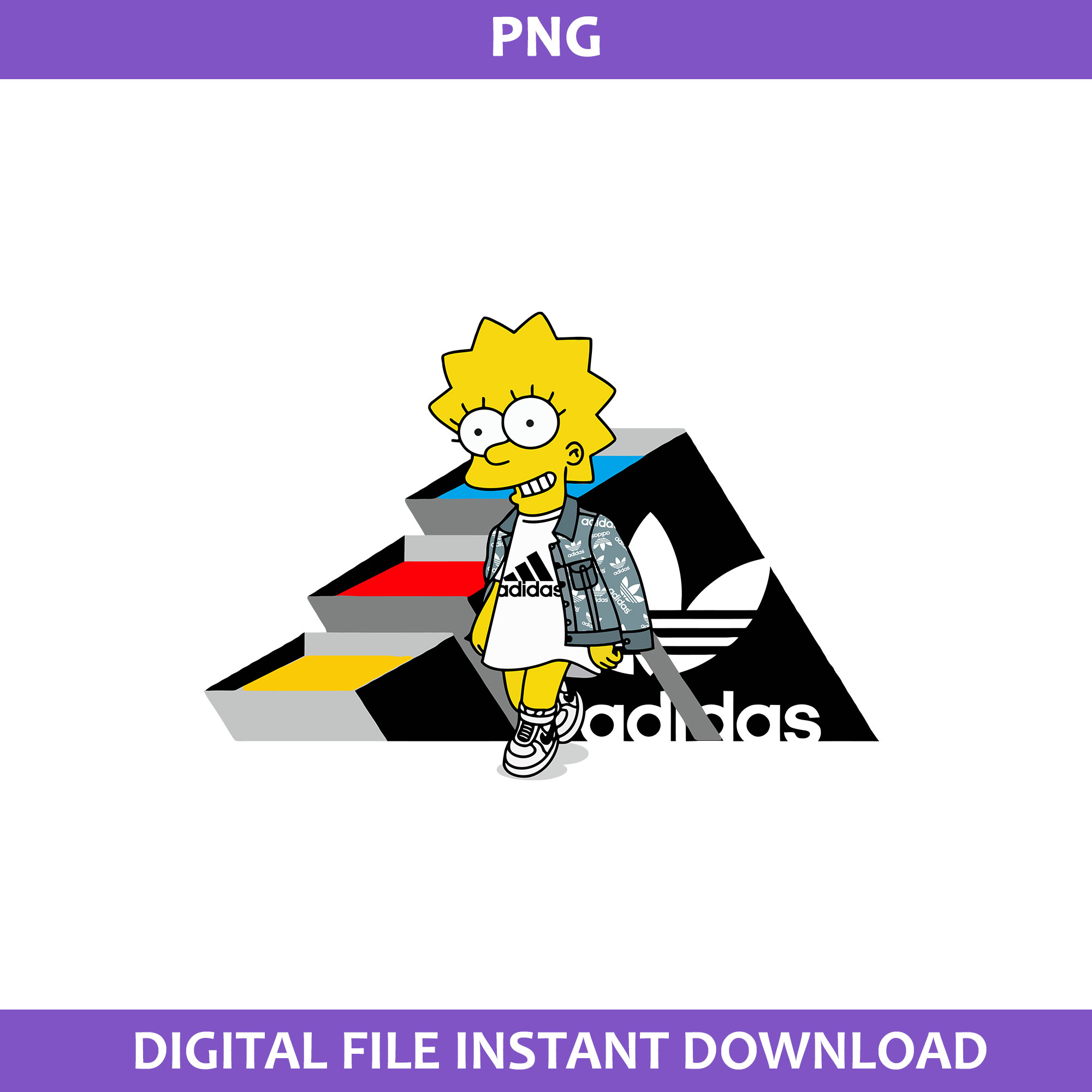 Lisa Simpson Adidas Png, Adidas Logo Png, Lisa Simpson Png, | Inspire ...