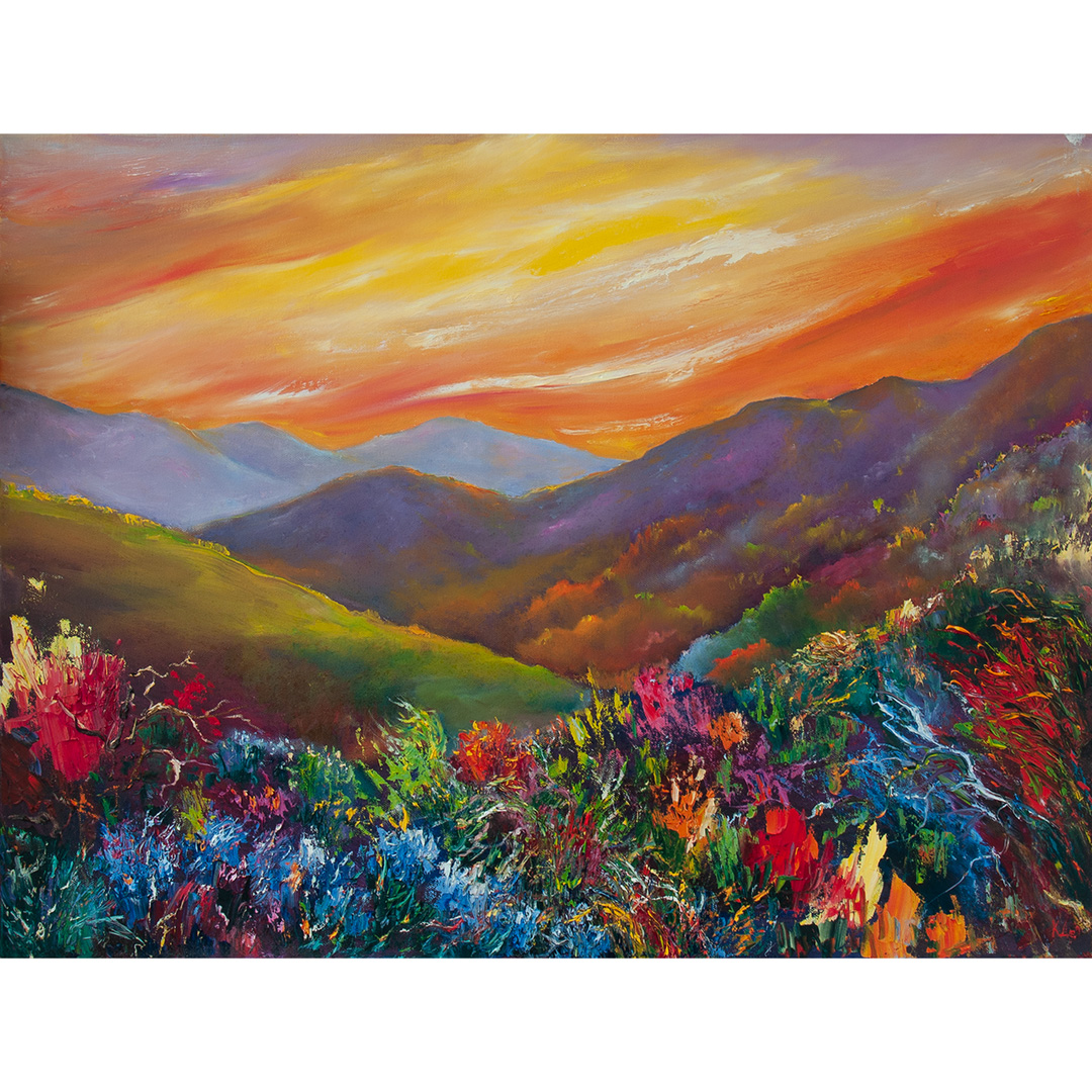 Sunset Painting Landscape Original Art Impressionist Art | Inspire Uplift