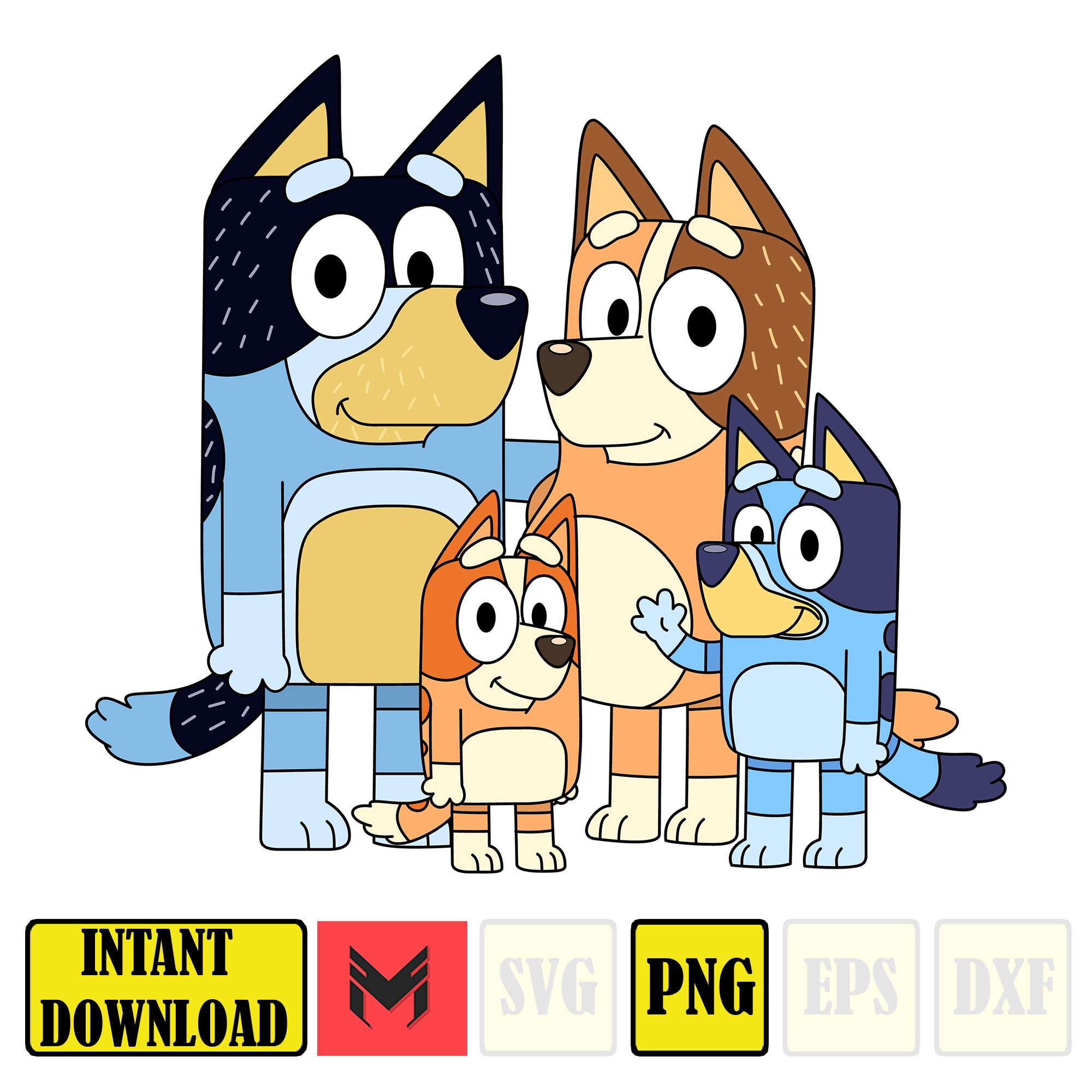Bluey PNG, Bluey Family Party Png, Bluey Birthday PNG, Bluey - Inspire ...