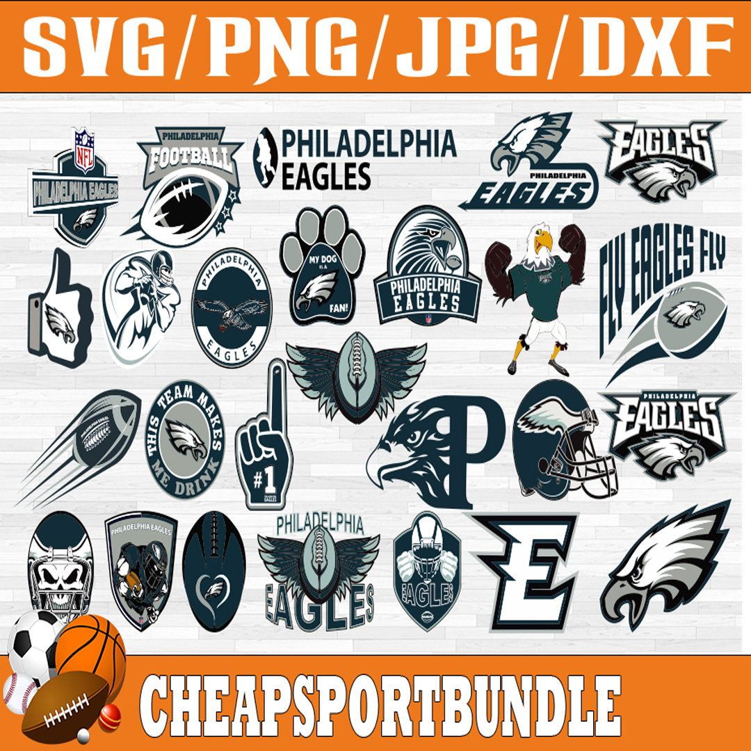 Bundle 26 Files Philadelphia Eagles Football team Svg, Phila - Inspire ...
