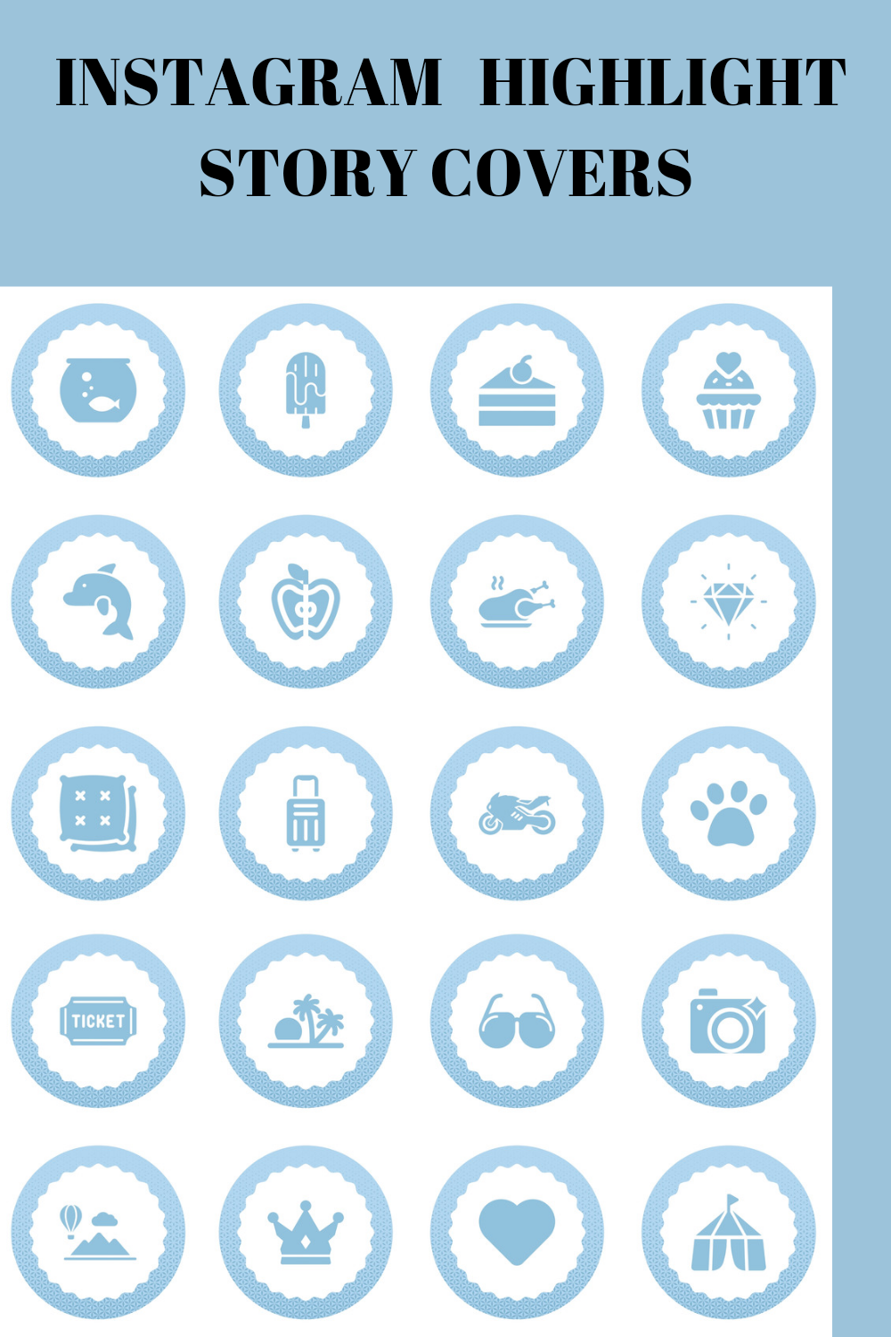 72 Lifestyle Instagram Highlight Icons. Blue Instagram Highl | Inspire ...