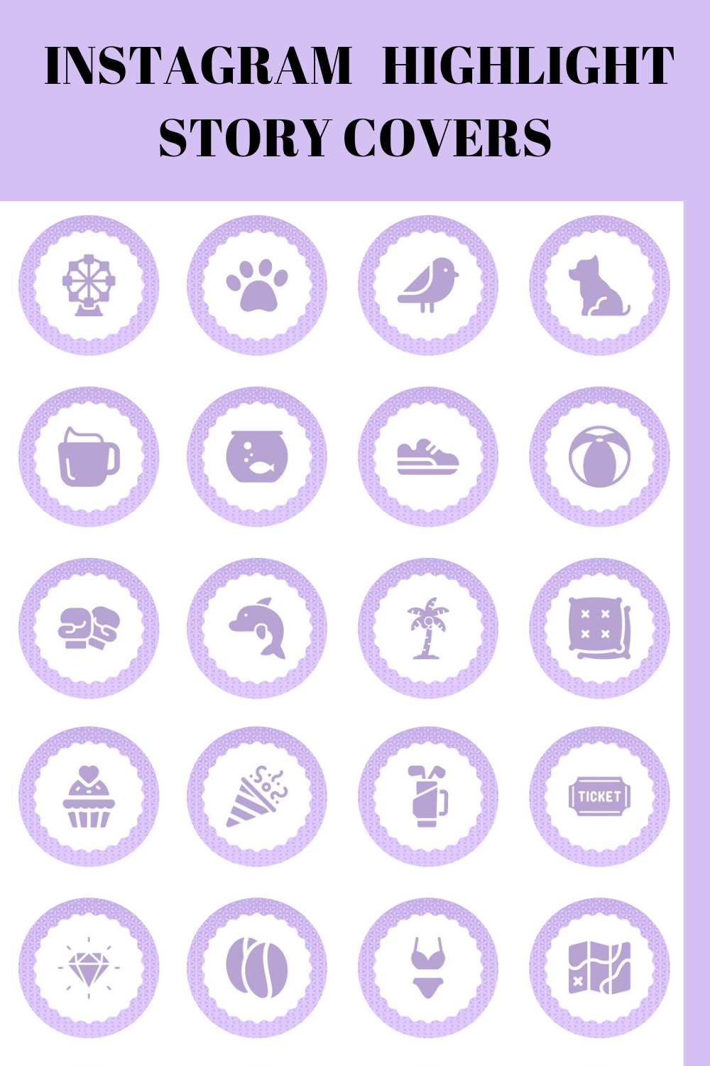 72 Lifestyle Instagram Highlight Icons. Purple Instagram Hig | Inspire ...