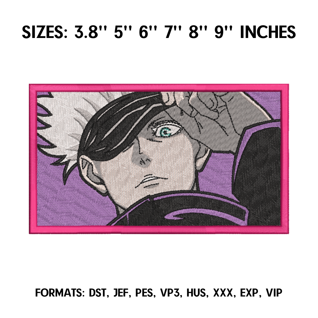 Gojo Satoru Embroidery Design File, Jujutsu Kaisen Anime Emb - Inspire ...