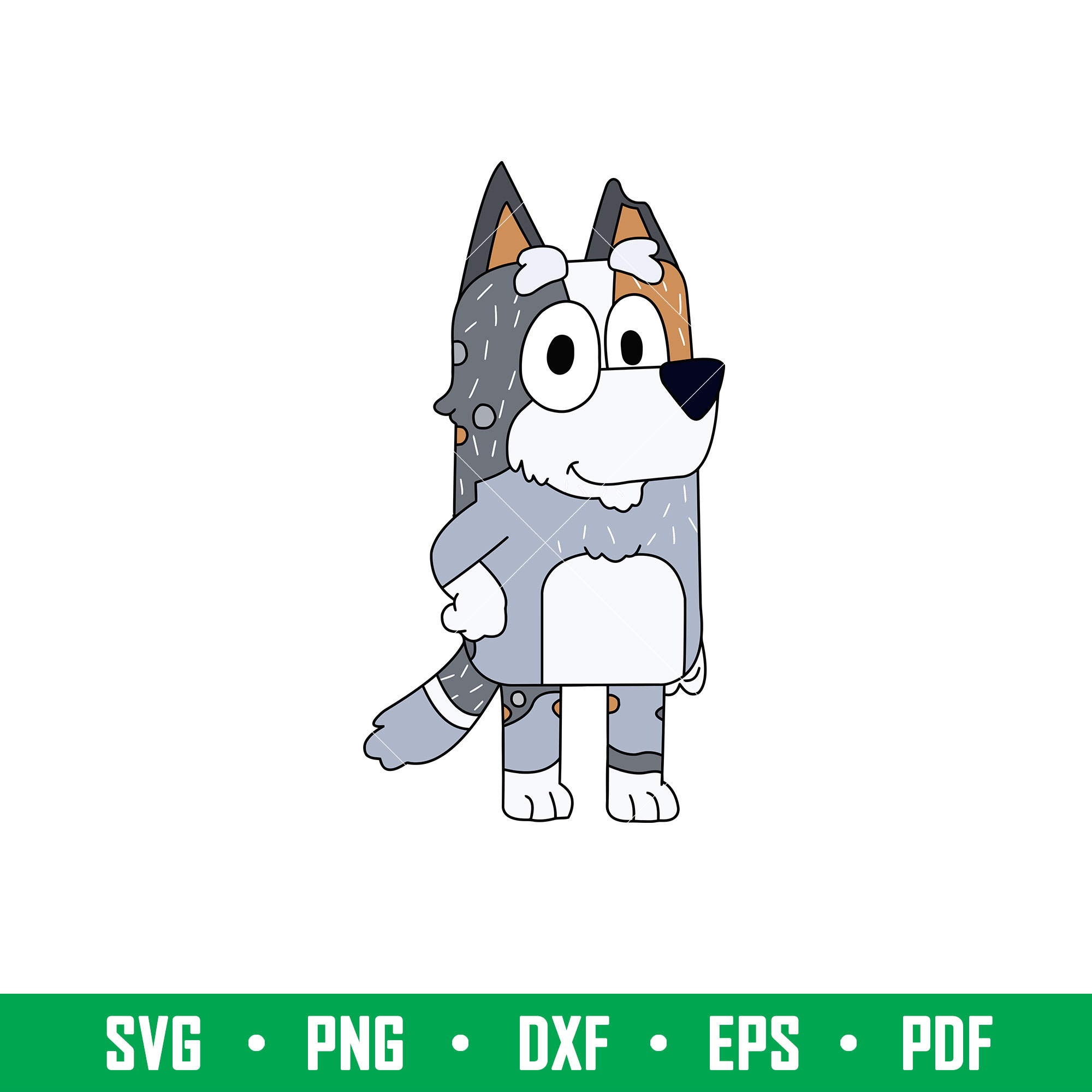 Bluey Heeler Svg, Bluey Svg, Bluey Dog Svg, Bluey Silhouette - Inspire ...