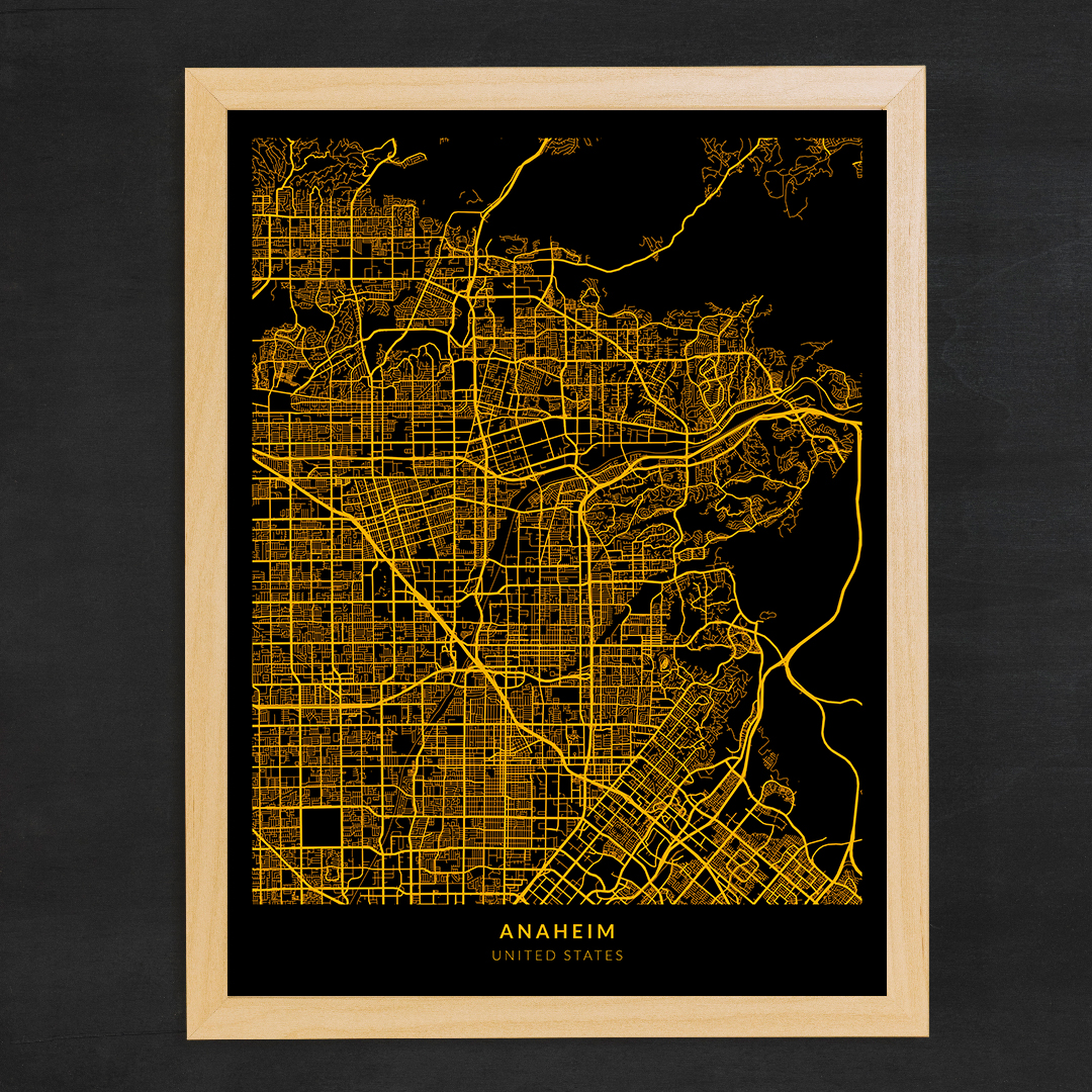 Anaheim City Map, City of Anaheim - United States Map Poster | Inspire ...
