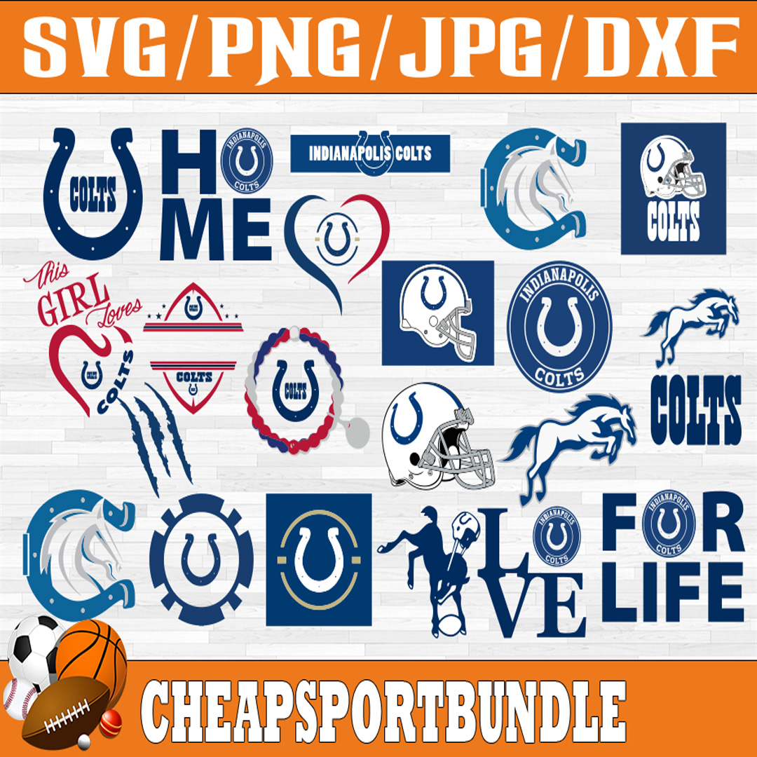 Bundle 21 Files Indianapolis Colts Football team Svg, Indian - Inspire ...