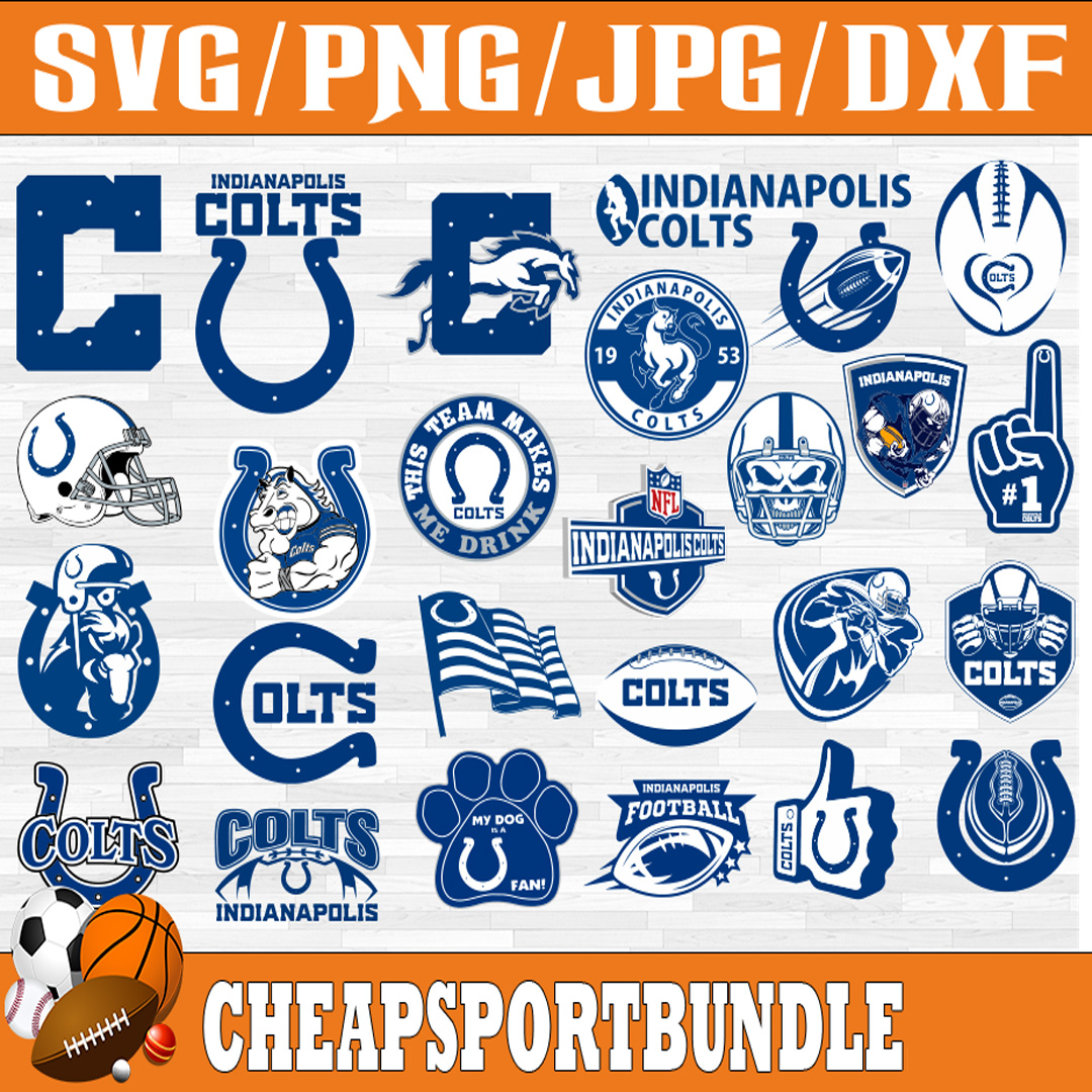 Bundle 27 Files Indianapolis Colts Football team Svg, Indian - Inspire ...