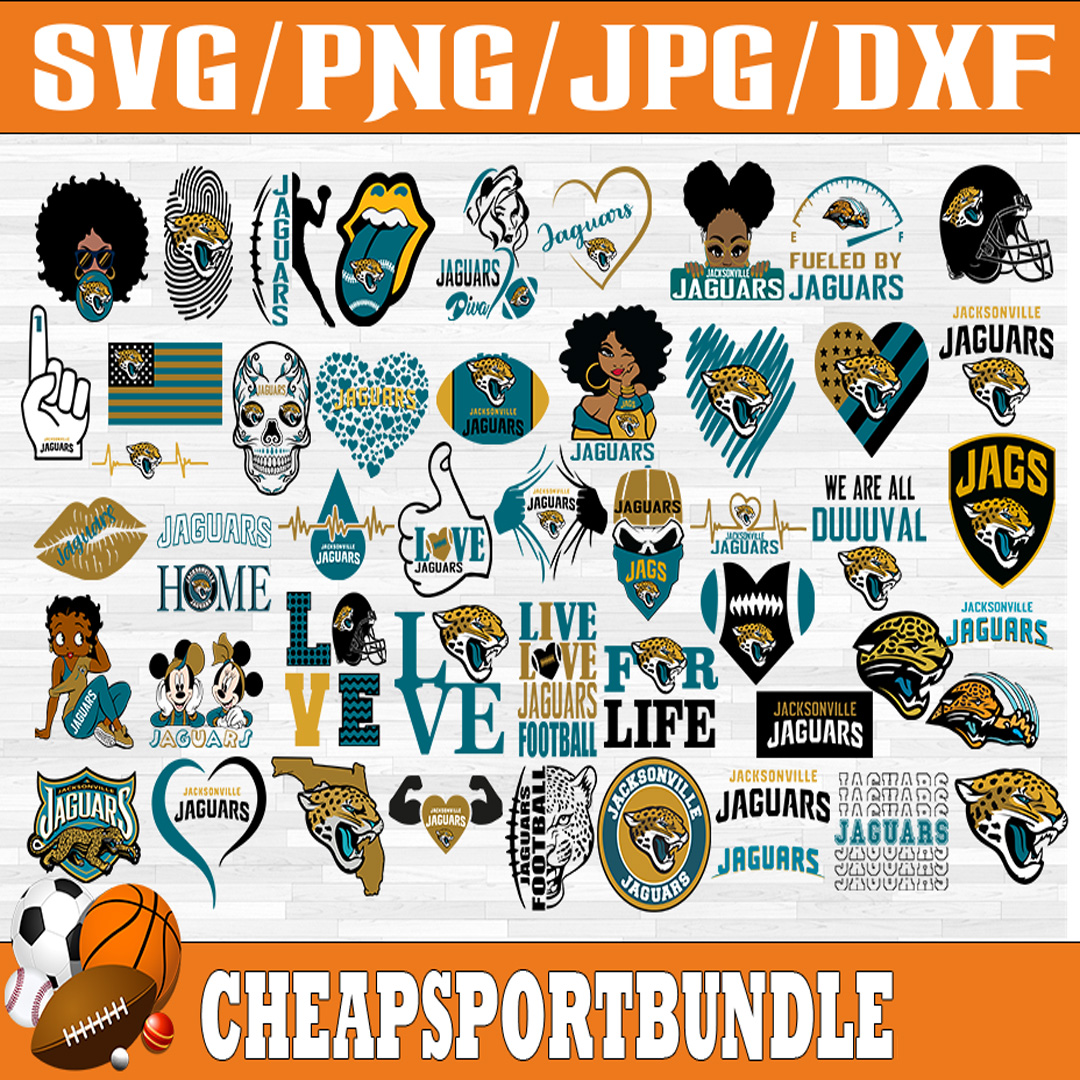 Bundle 50 Files Jacksonville Jaguars Football Teams Svg, Jac - Inspire ...