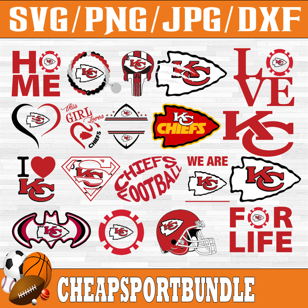 Bundle 19 Files Kansas City Chiefs Football team Svg, Kansas - Inspire ...