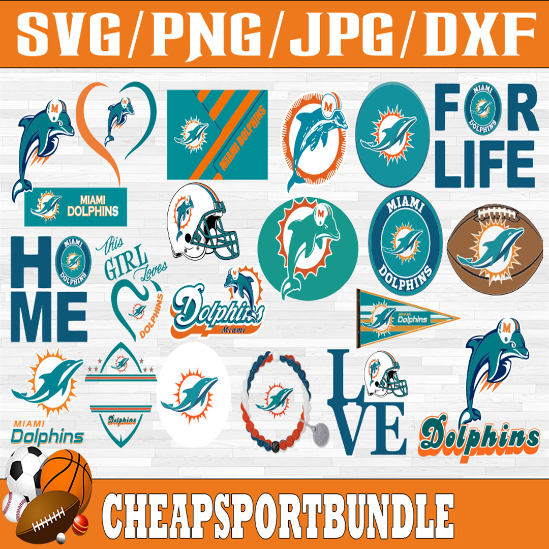 Bundle 22 Files Miami Dolphins Football team Svg, Miami Dolp - Inspire ...