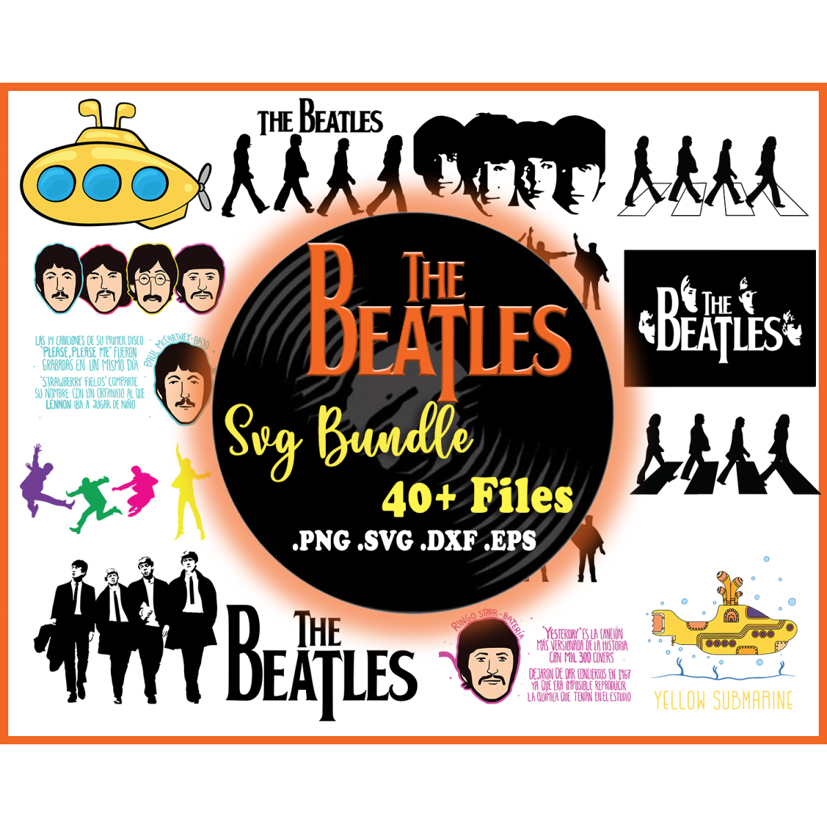 40 Files The Beatles SVG Bundle | Inspire Uplift