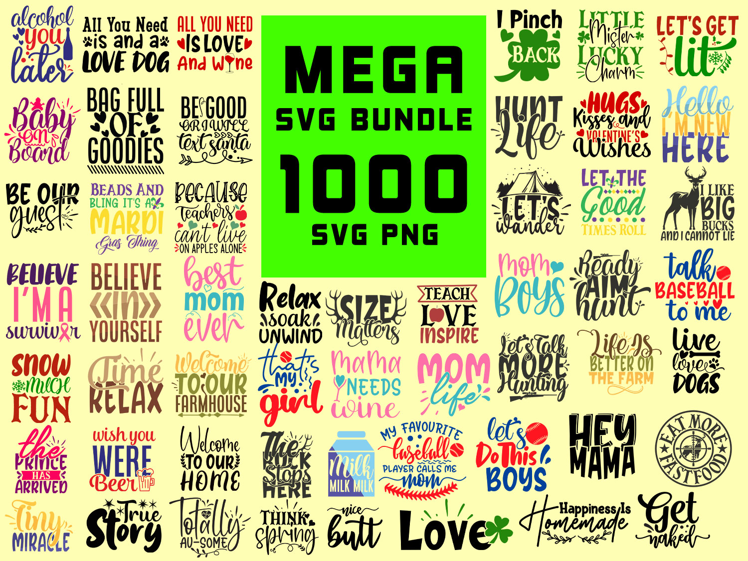 1000 Mega Svg Bundle Svg, Trending Svg, Quote Bundle Svg, Be - Inspire ...