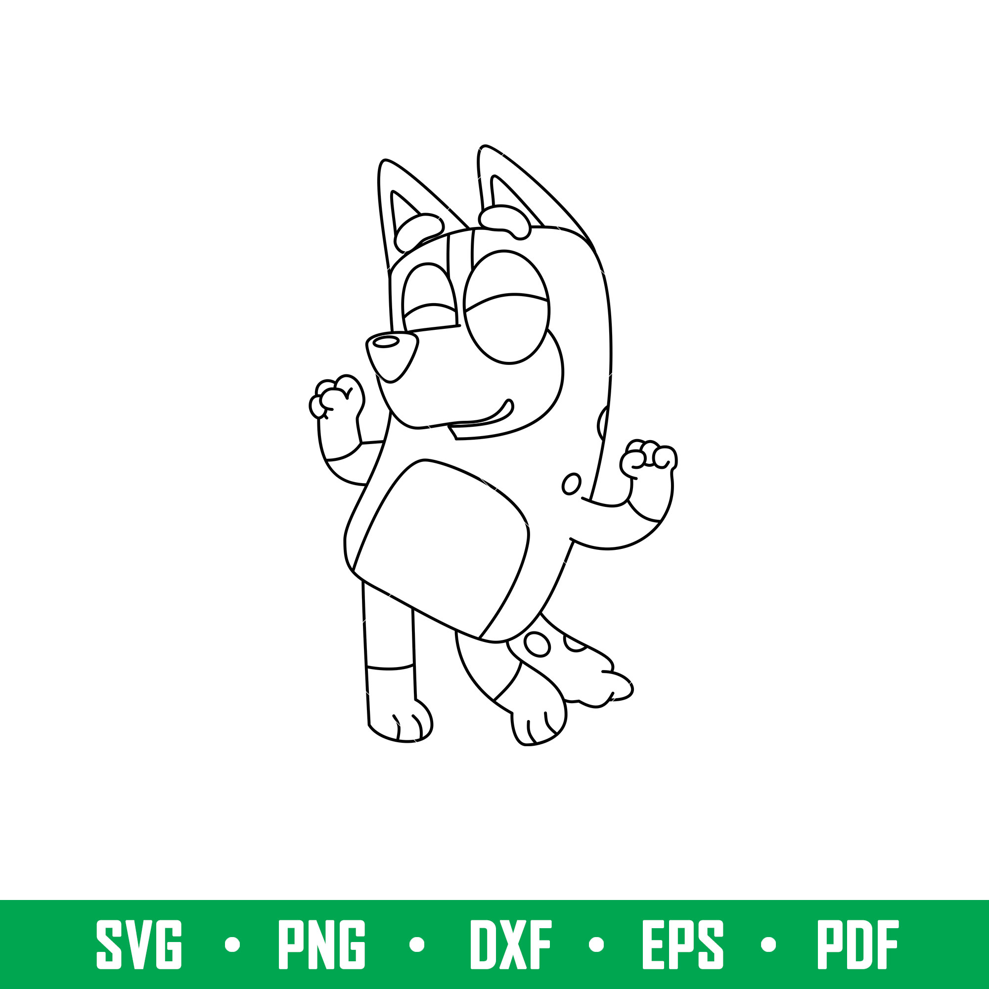 Bluey Heeler Svg, Bluey Svg, Bluey Dog Svg, Bluey Silhouette | Inspire ...