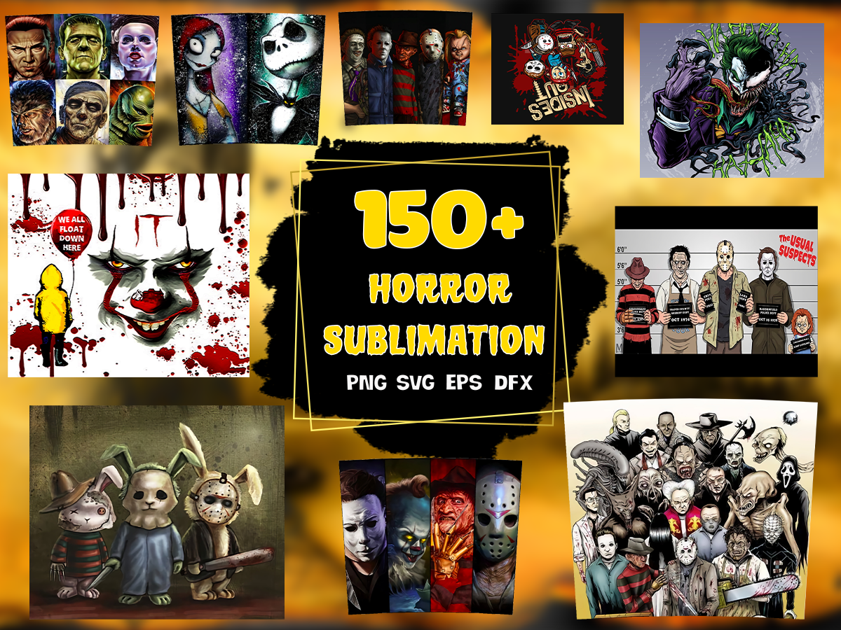 150 Horror Sublimation Svg, Halloween Svg, Horror Movie, Hor | Inspire ...
