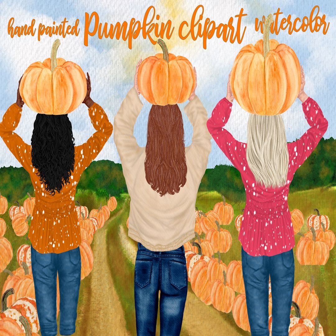 Autumn clipart: "BEST FRIENDS CLIPART" Pumpkin patch Fall cl | Inspire ...