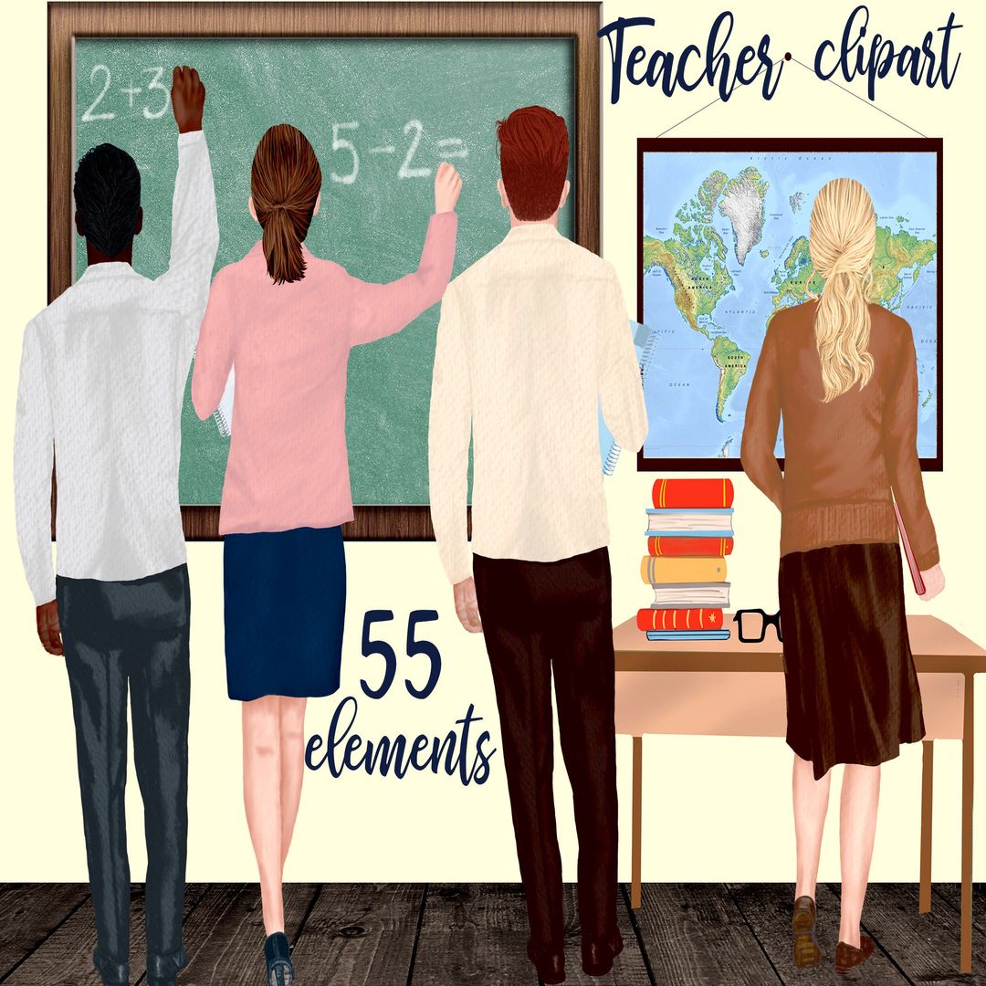 Teachers clipart: "SCHOOL CLIPART" Back to school Classroom | Inspire ...