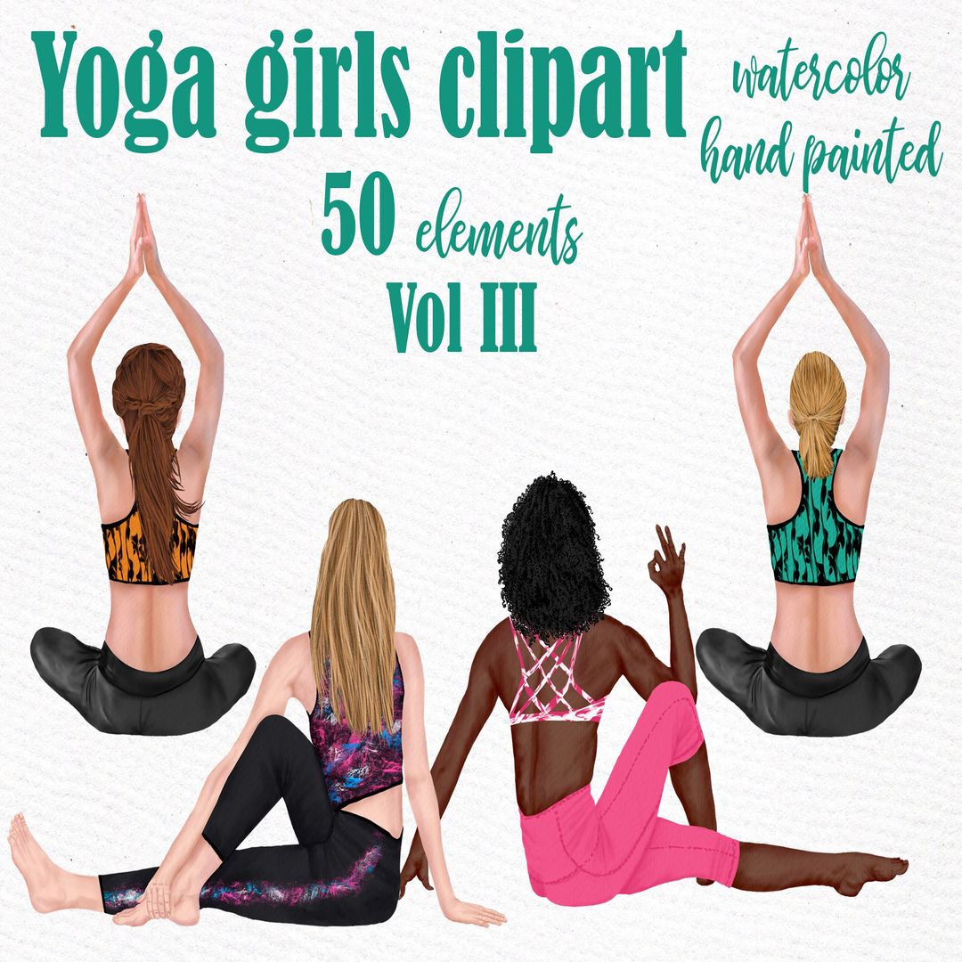 Yoga Girls Clipart: "FITNESS GIRLS CLIPART" Yoga clipart Yog | Inspire ...