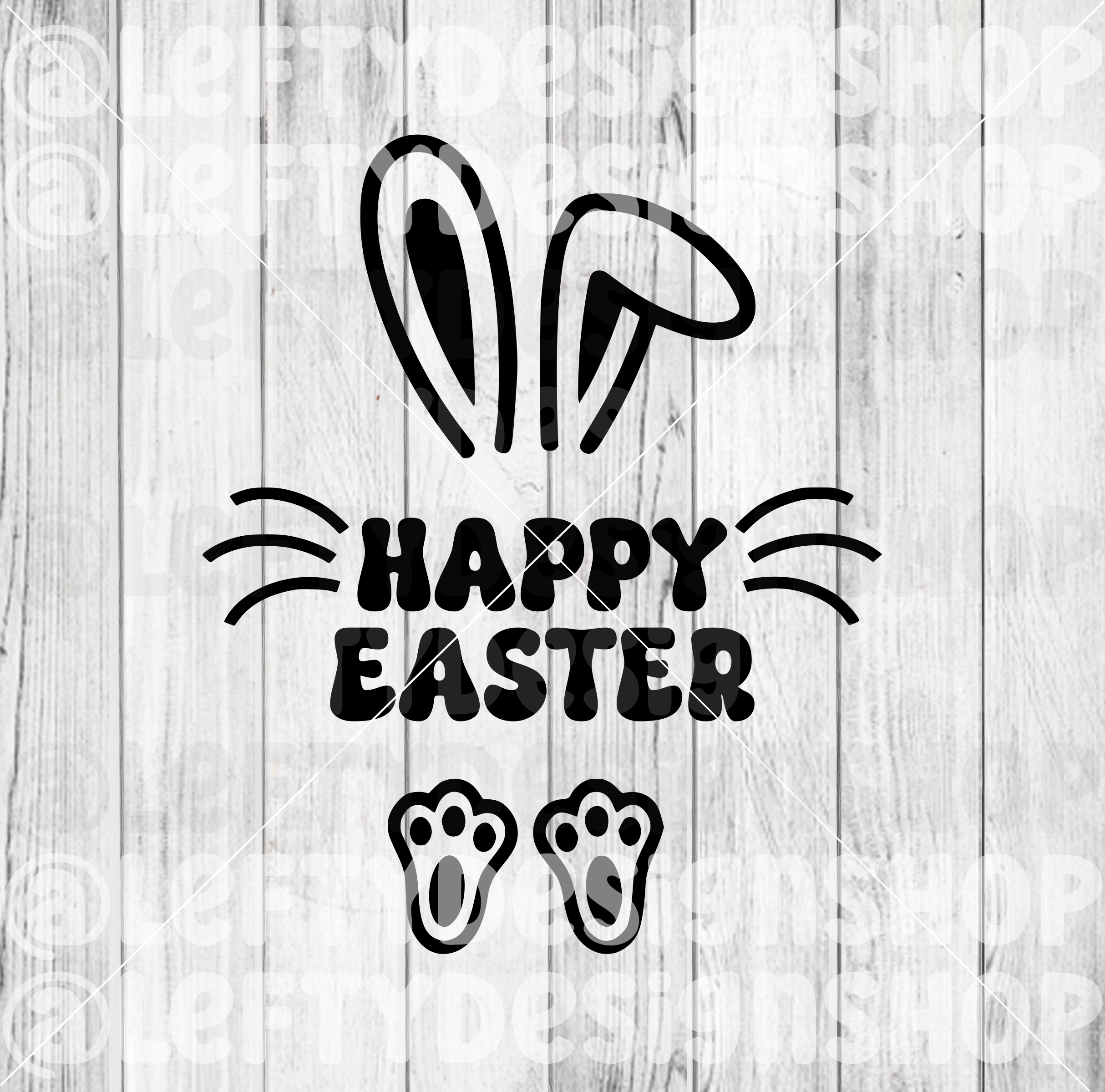 Happy Easter | Bunny | SVG | PNG | Inspire Uplift