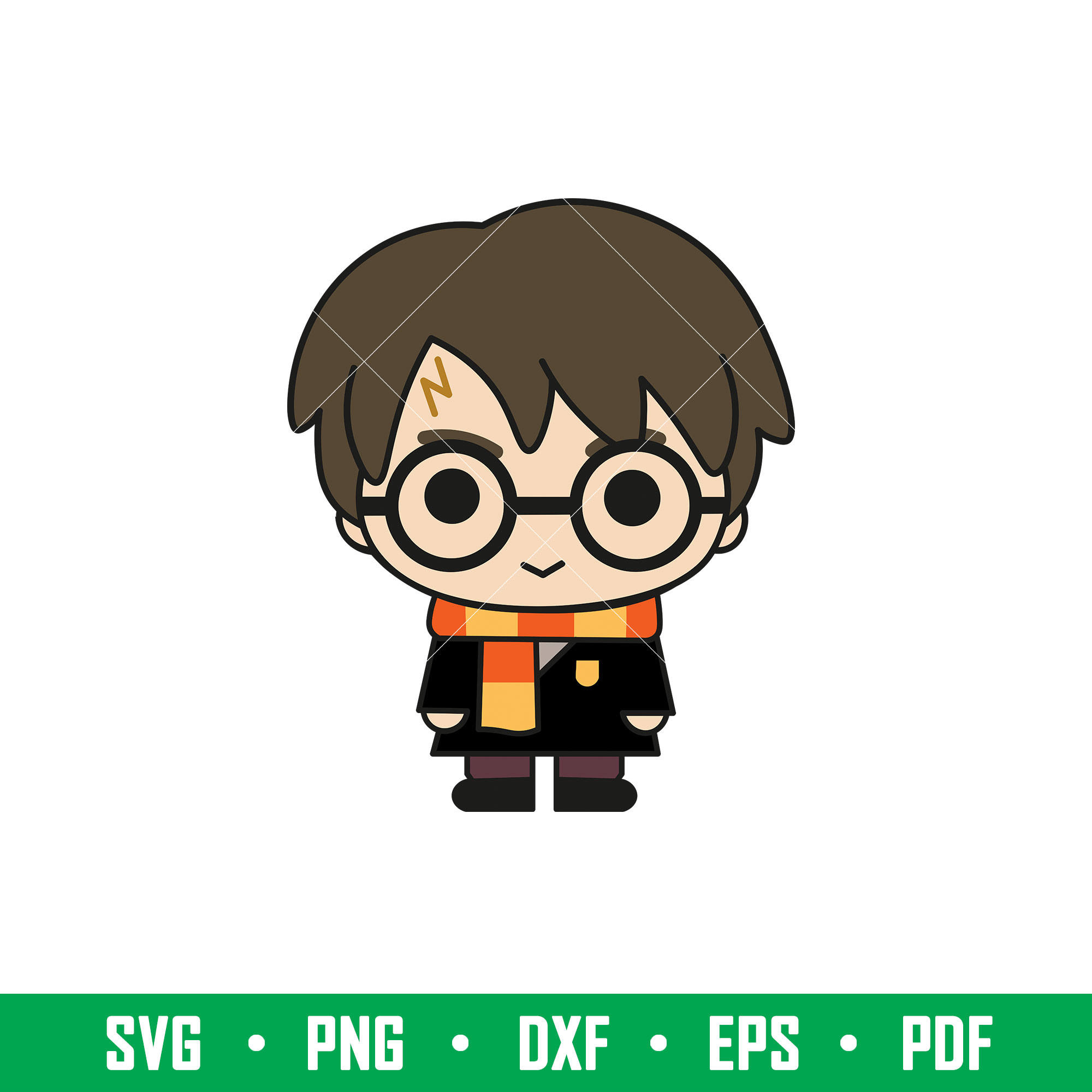 Harry Potter Chibi Svg, Harry Potter Svg, Harry Potter Clipa | Inspire ...