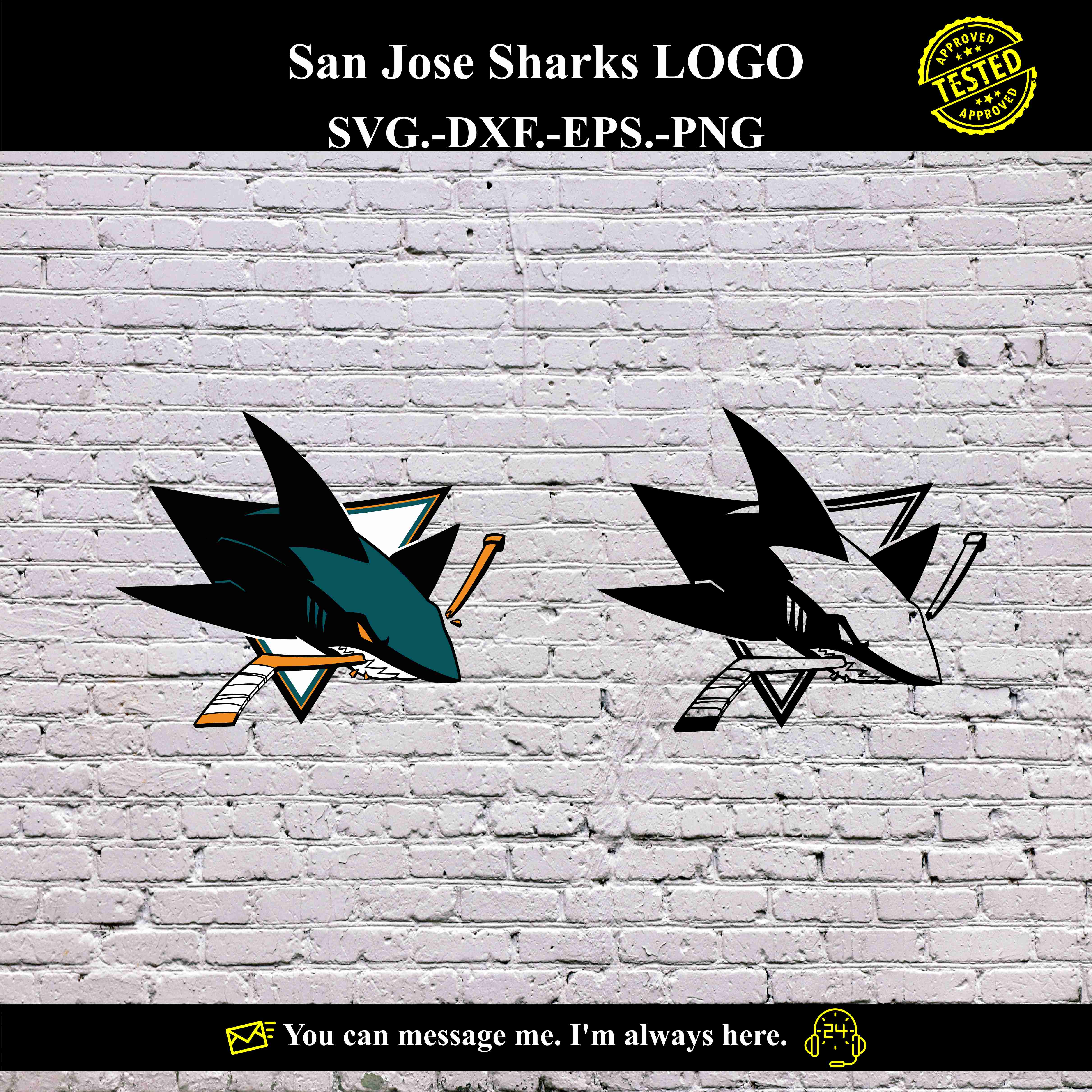 San Jose Sharks Logo SVG Vector Digital product - instant do - Inspire ...
