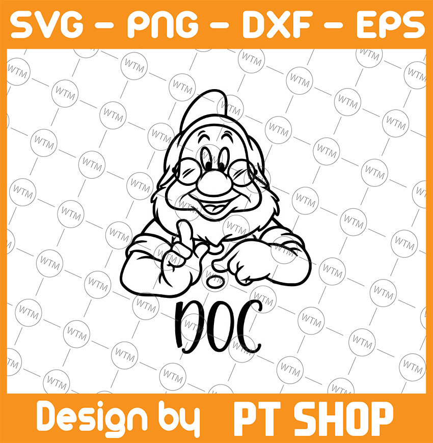 Doc dwarf svg, dxf, png, Snow white svg, Disney cricut, clip | Inspire ...