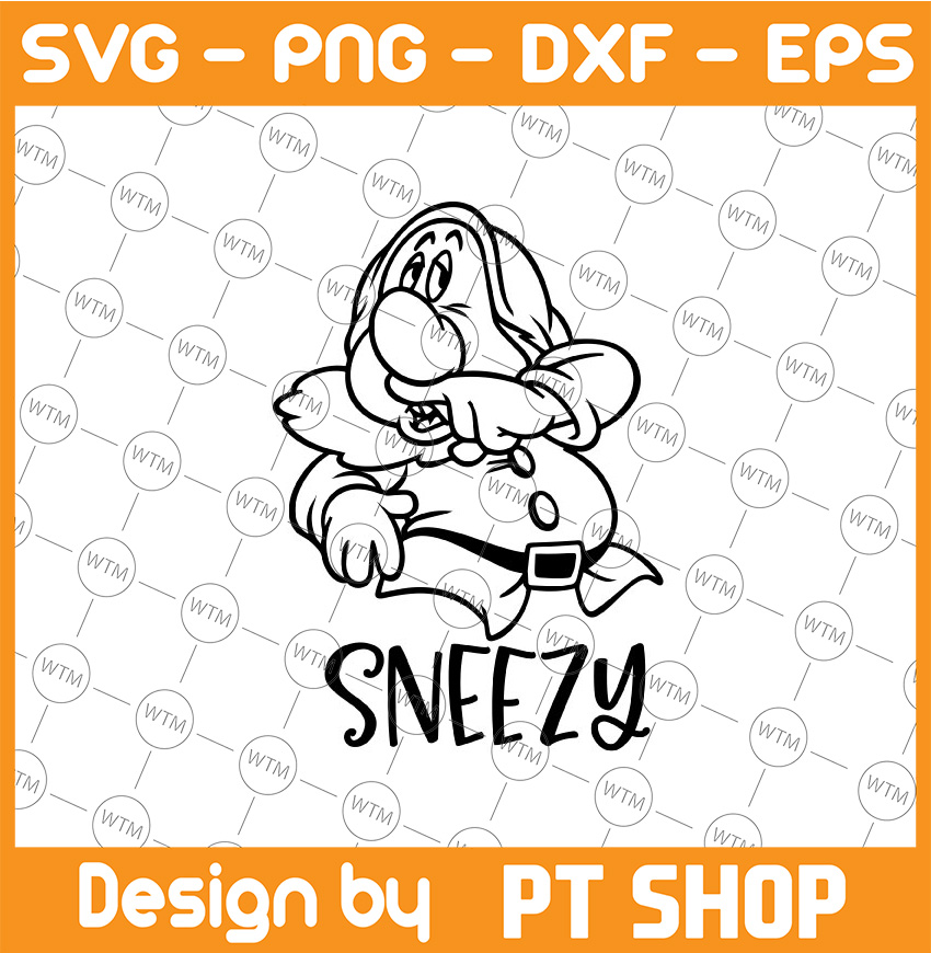 Dwarf Sneezy,Snow White and the Seven Dwarfs Movie svg,Walt | Inspire ...