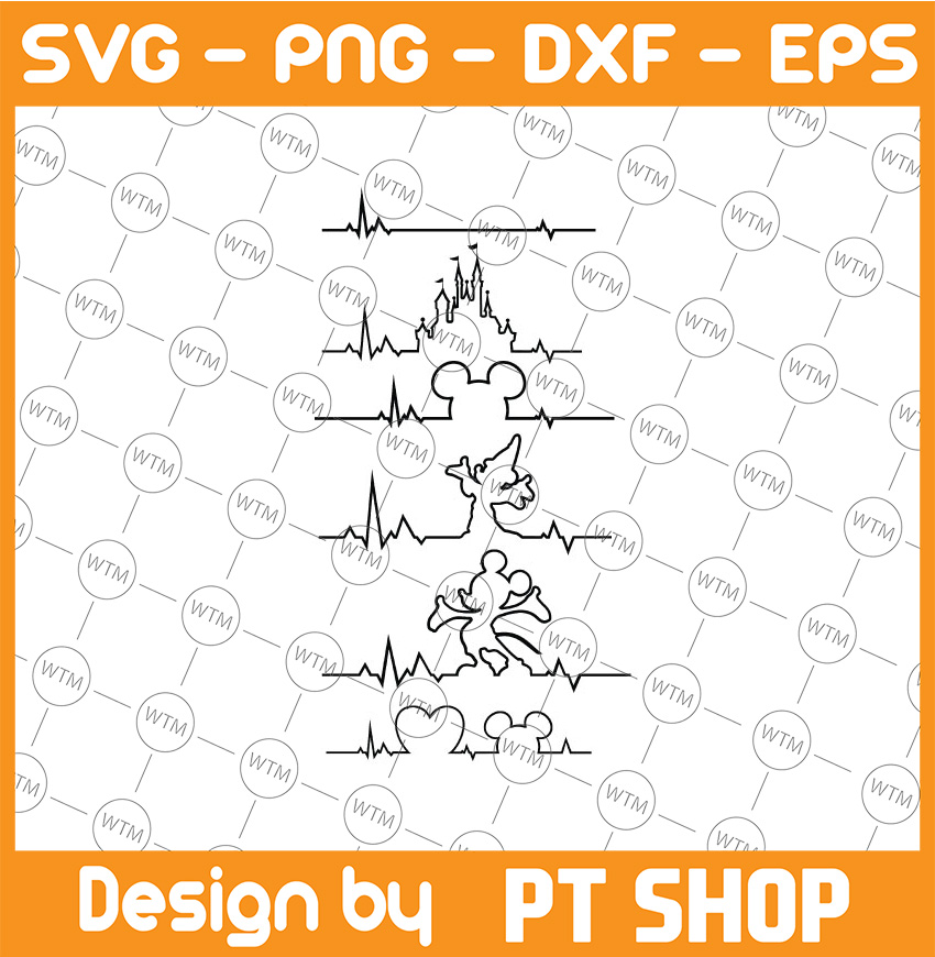 Mickey Mouse heartbeat SVG, Disney Mickey Mouse heartbeat cr | Inspire ...