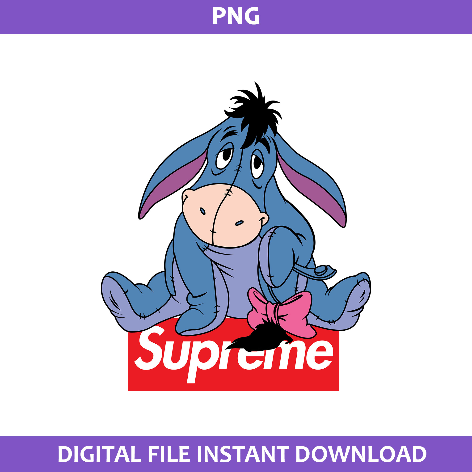 Eeyore Supreme Png, Supreme Logo Png, Eeyore Png, Disney Sup | Inspire ...