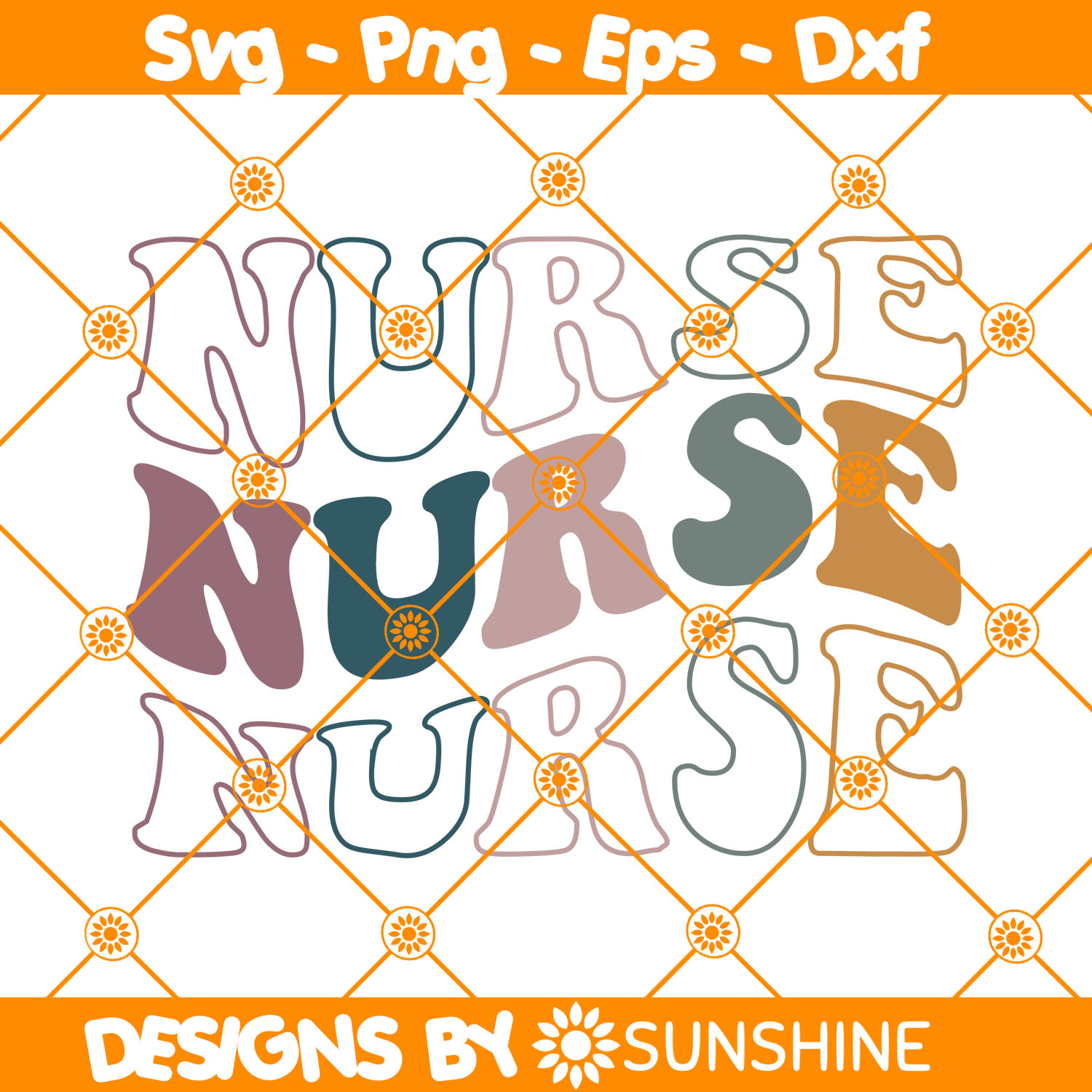 Groovy Nurse Svg, Registered Nurse Svg, Nurse Gift, Nursing - Inspire ...