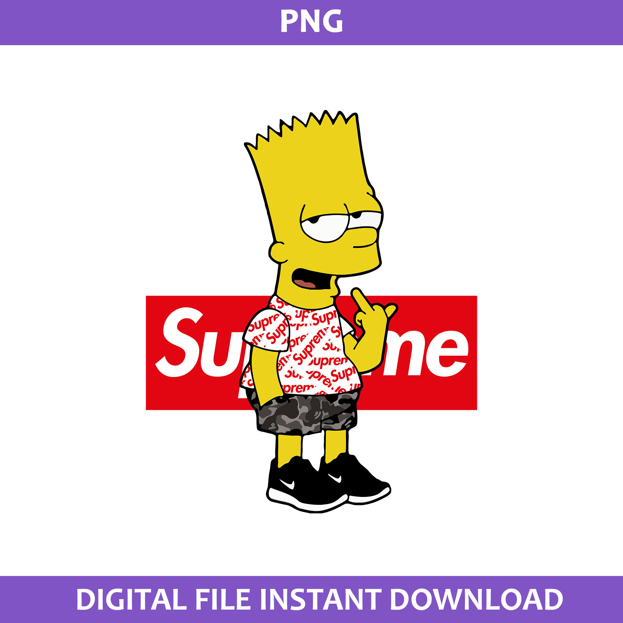 Supreme Bart Simpson Png, Supreme Logo Png, Bart Simpson Png | Inspire Uplift