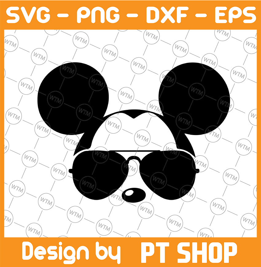 Mickey with Sunglasses SVG / Mickey Mouse Castle SVG and PNG | Inspire ...