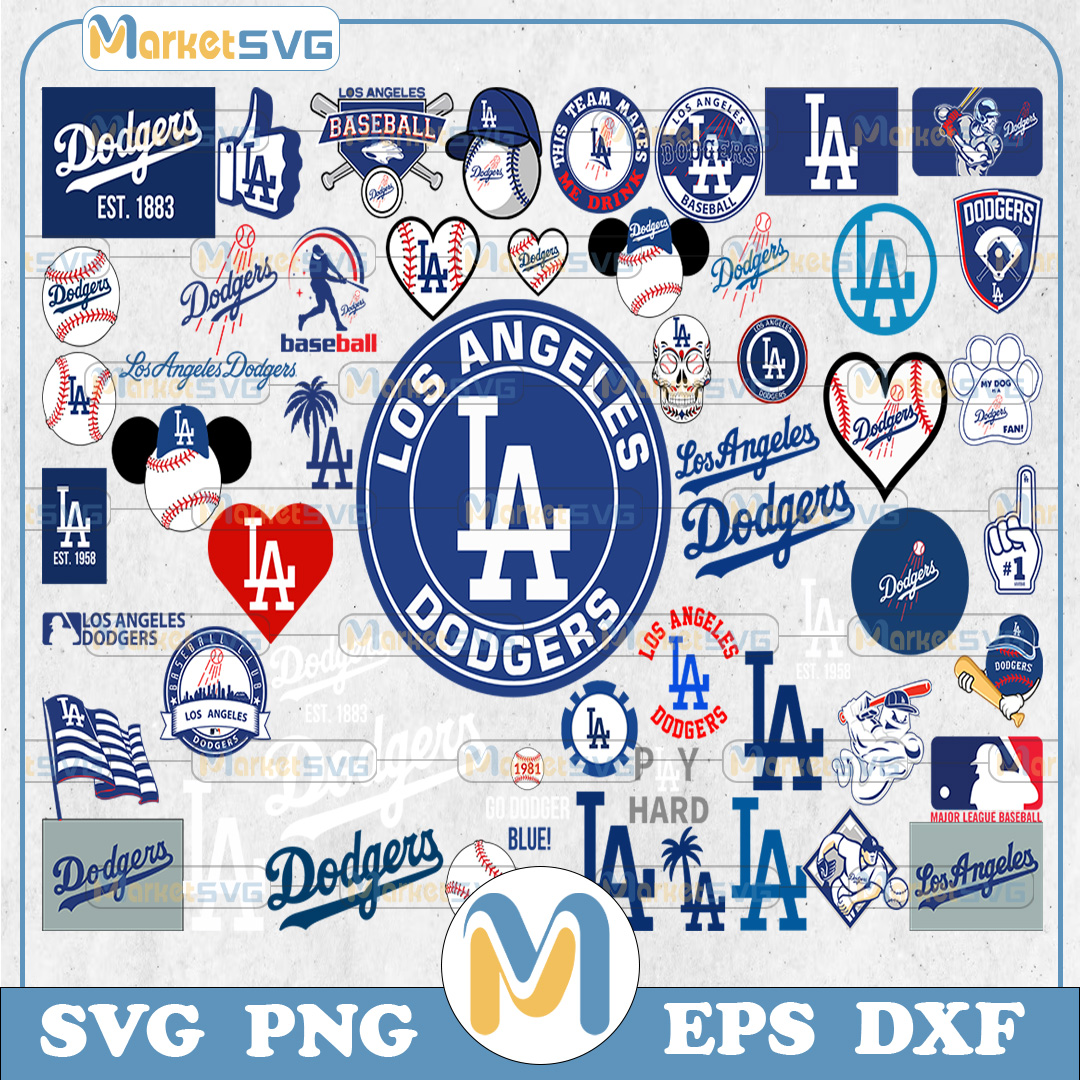 55 Files LA Dodgers Baseball Team SVG, LA Dodgers Svg, MLB T | Inspire ...