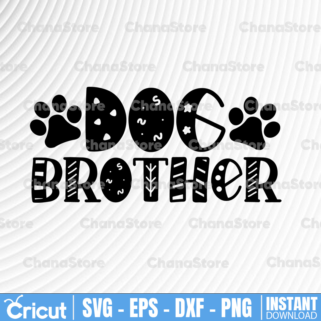 Dog Brother Svg Printable vector clip art | Dog Cut File | C | Inspire ...