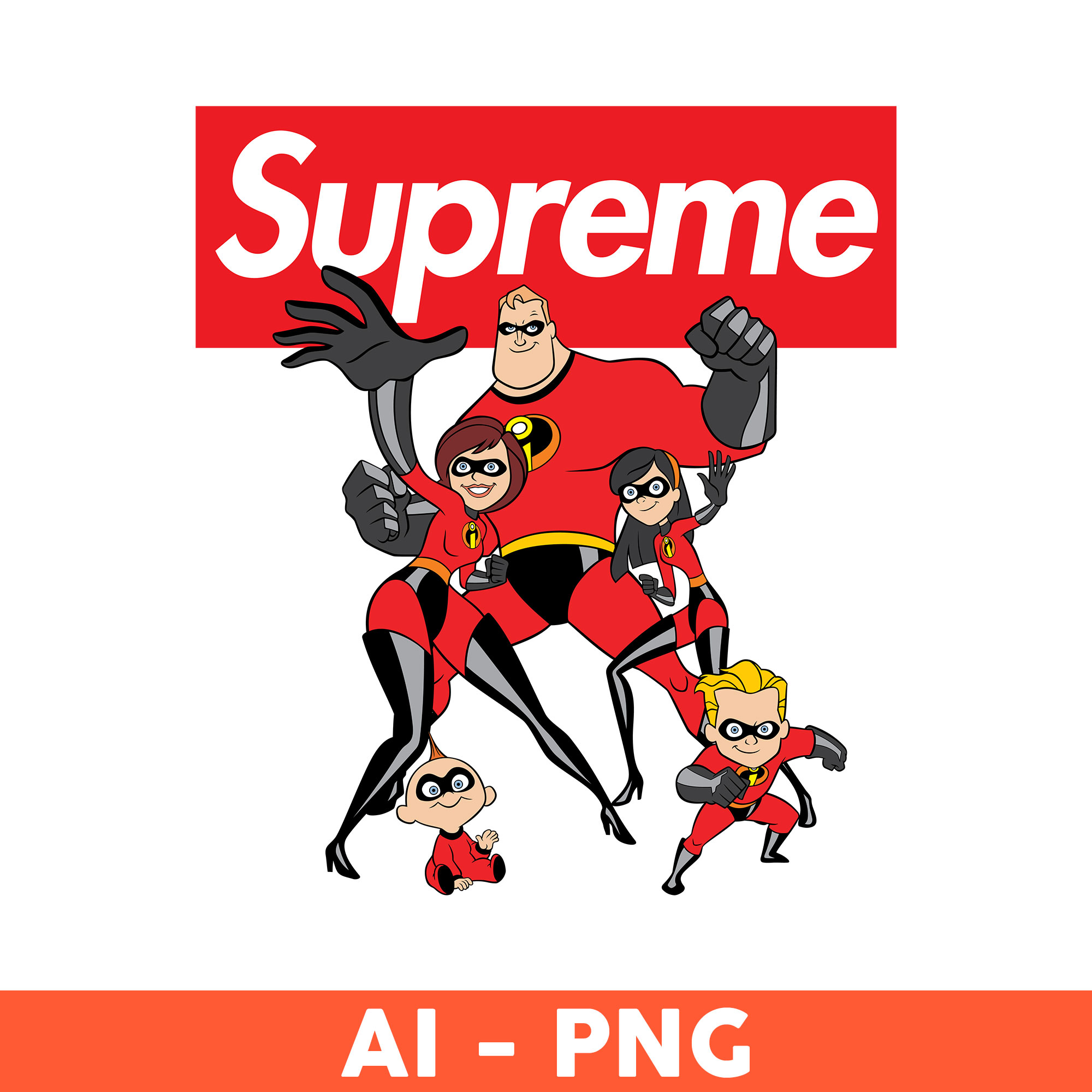 Mr. Incredible Supreme Png, Mr. Incredible Svg, Supreme Logo | Inspire ...