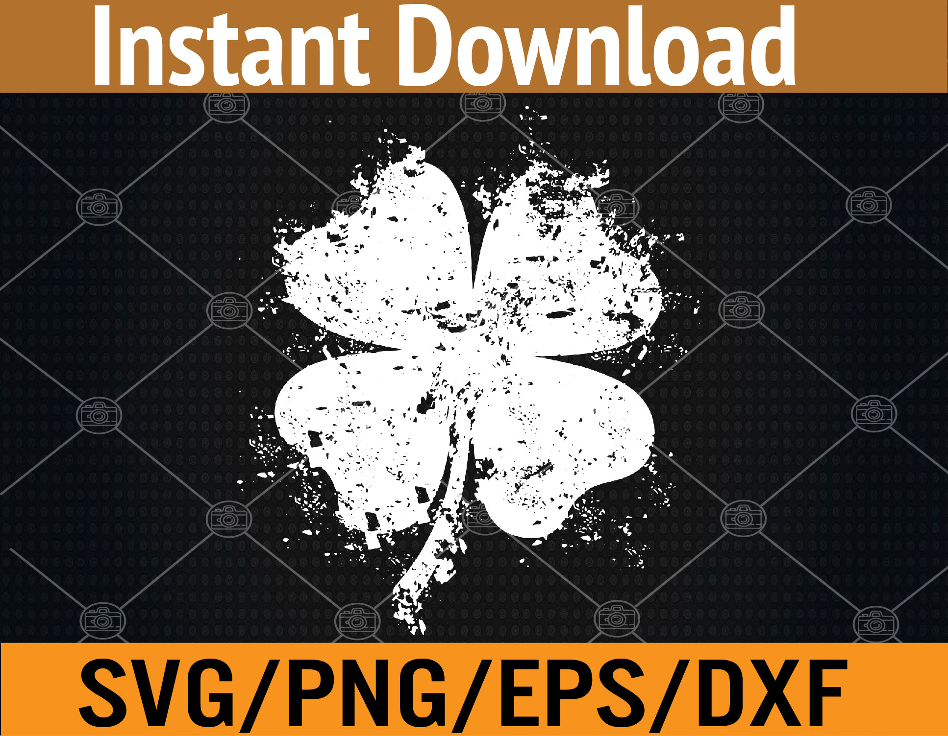 St Patrick's Day Distressed Shamrock Svg, Eps, Png, Dxf, Dig | Inspire ...