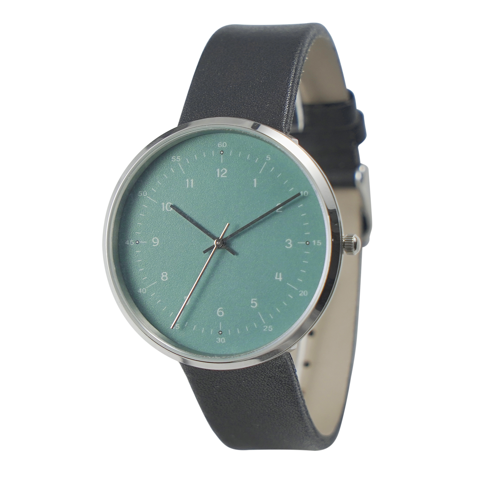 Minimalistic Watch Small Numbers Turquoise Face Men Watch Wo - Inspire ...