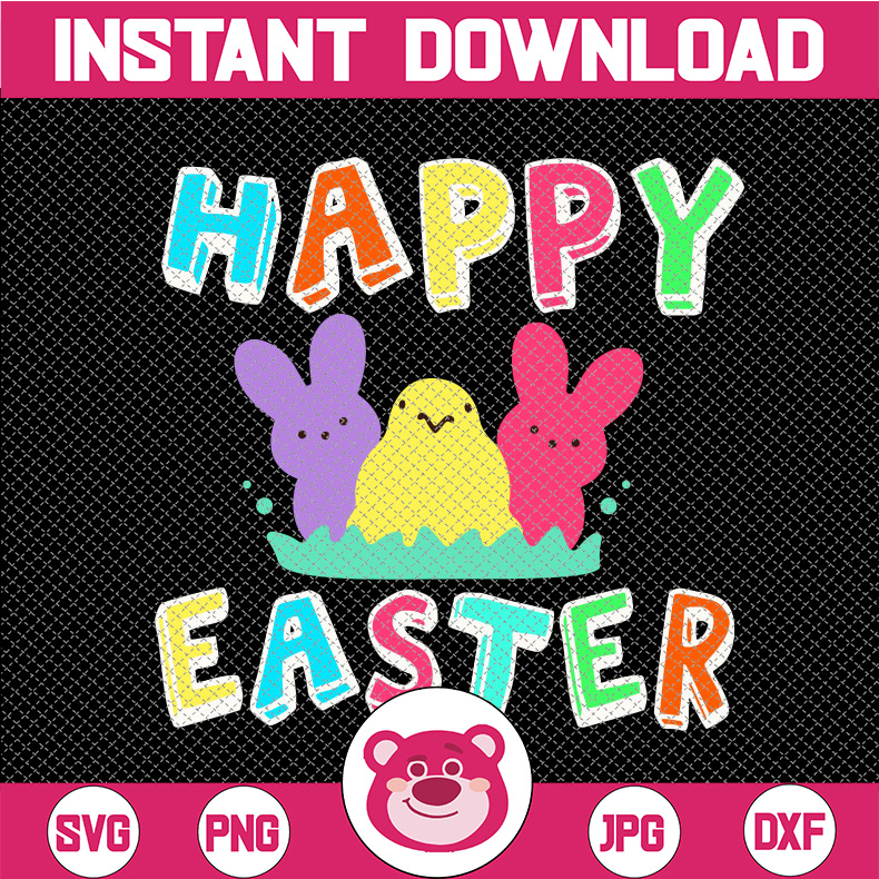 Happy Easter - Instant Digital Download, svg, ai, dxf, eps, | Inspire ...