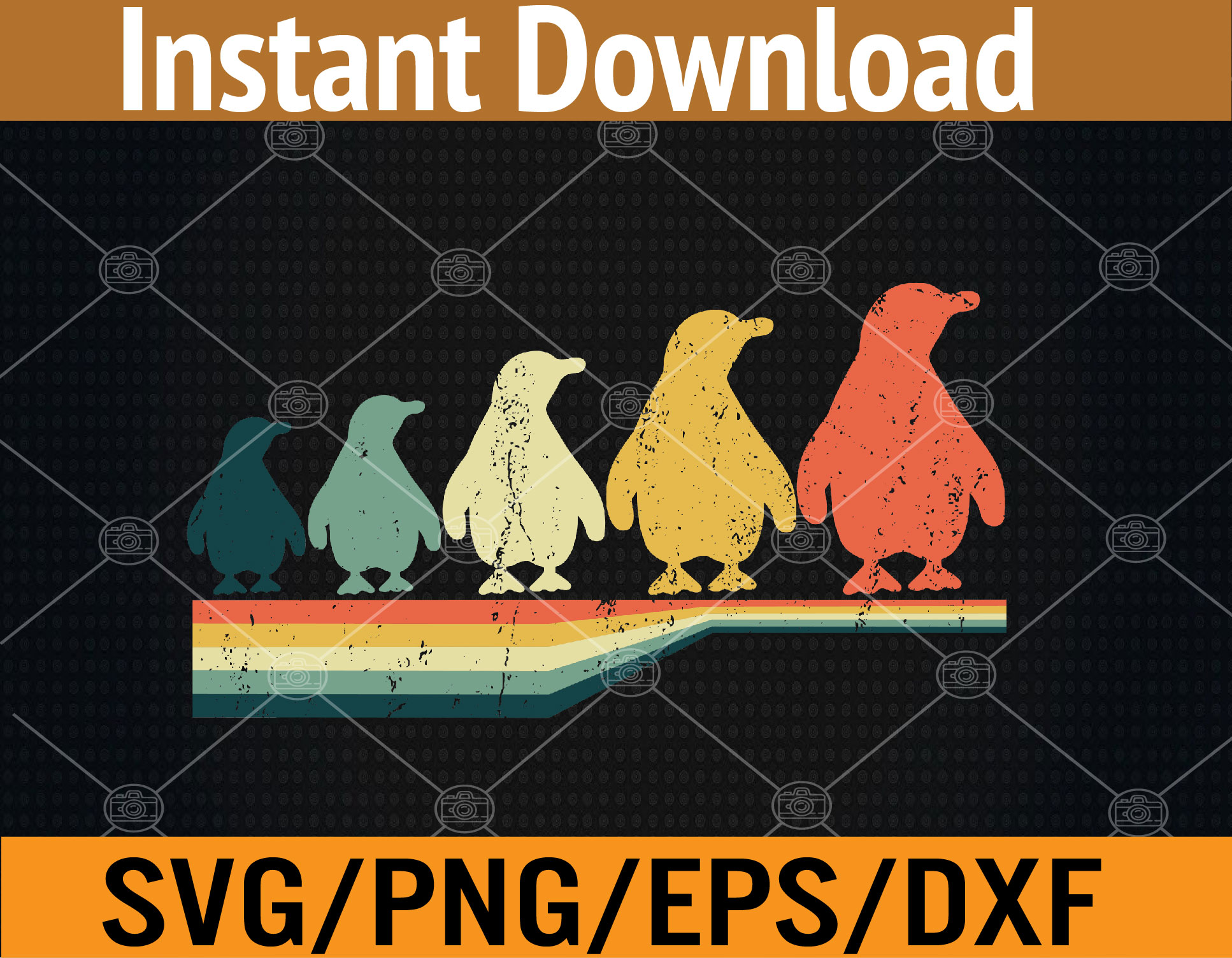 Vintage Retro Penguin Animal Lover Zookeeper Stethoscope Svg | Inspire ...